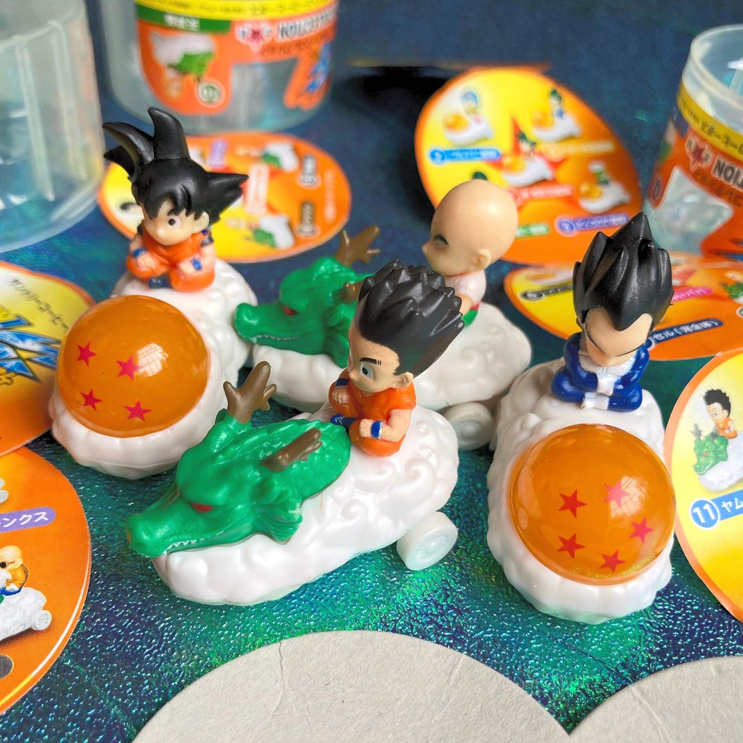 Kawaii Set of 4 Goku, Gohan, Yamsha & Tien Shinhan Pull Back Dragon Car ...