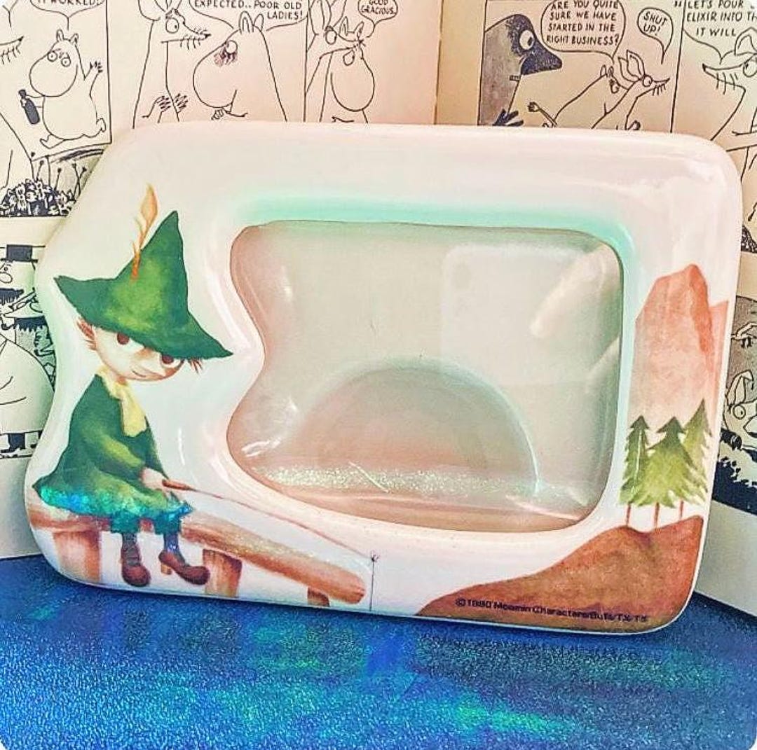 Moomin Snufkin Ceramic Photo Frame Picture Stand From Japan Vintage ...