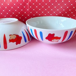 Kawaii Ponyo on the Cliff Studio Ghibli Bowl (for Noodle Ramen Udon ...