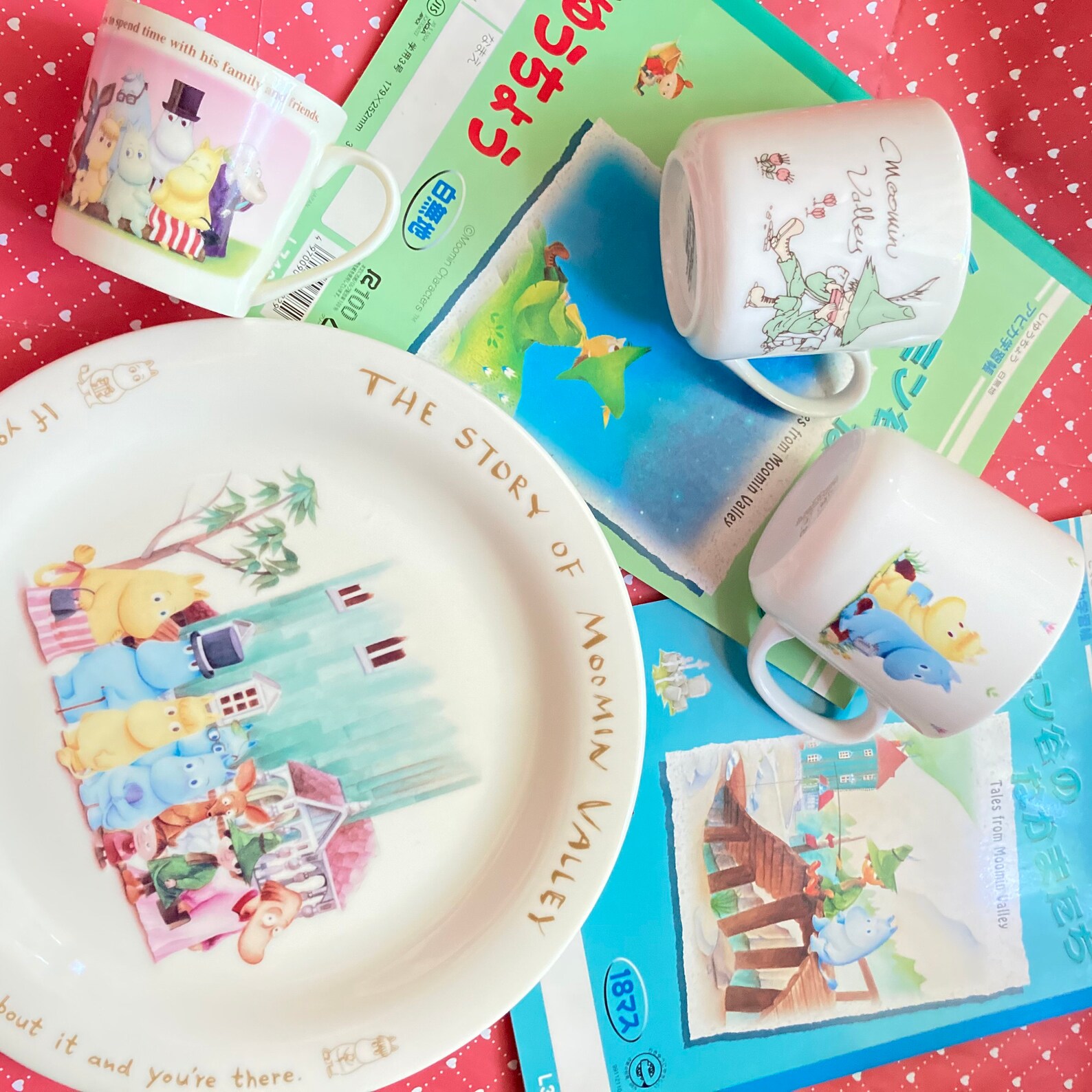 Kawaii Moomin With Snufkin & Snorkmaiden Cermaic Porcelain Meal Plate ...