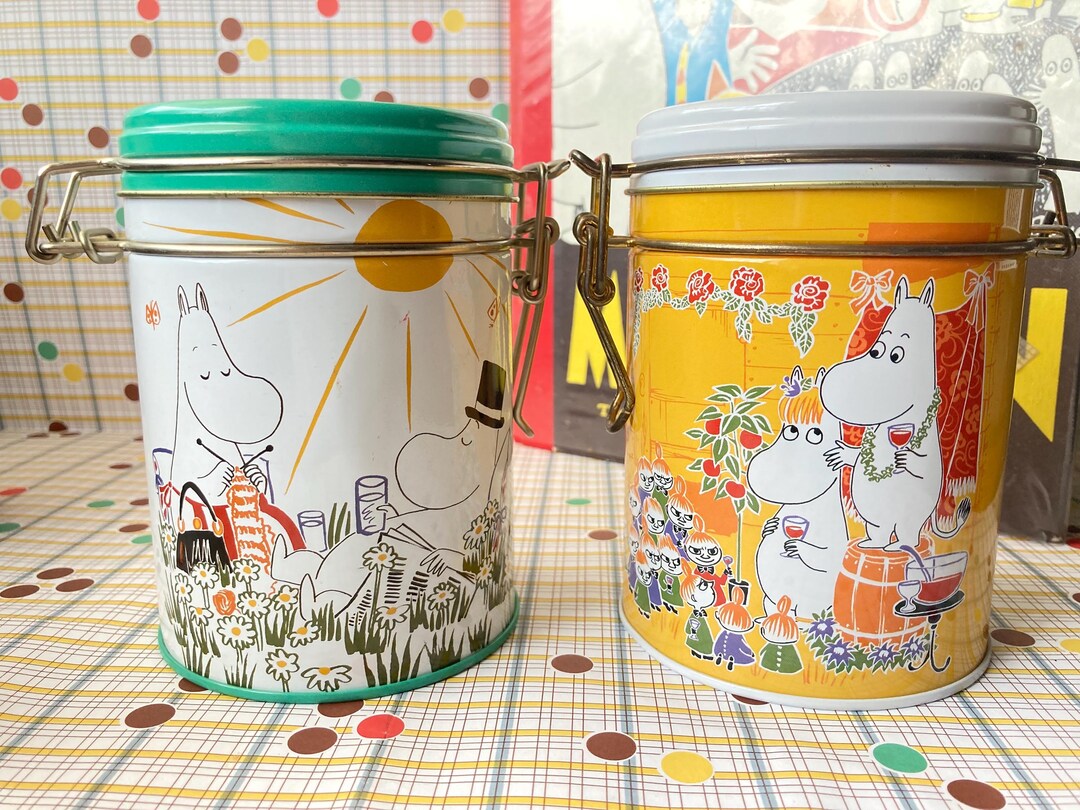 Kawaii Moomin Aluminum Container Biscuit Metal Canister Tin Box Cookie ...