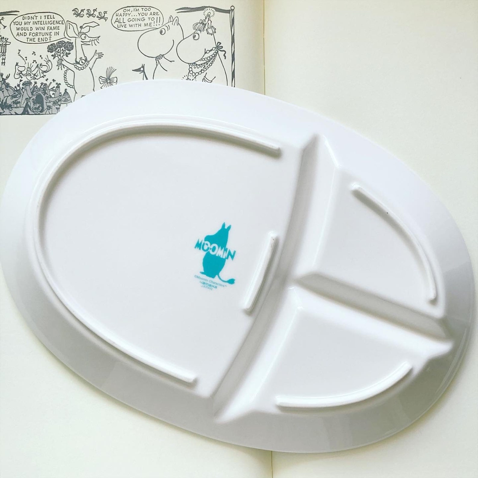 Kawaii Moomin With Snufkin & Snorkmaiden Cermaic Porcelain Meal Plate ...