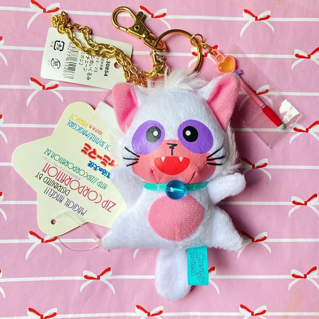 Kawaii Creamy Mami Magical Angle Girl Anime Posi Nega Pink Cat Plush ...