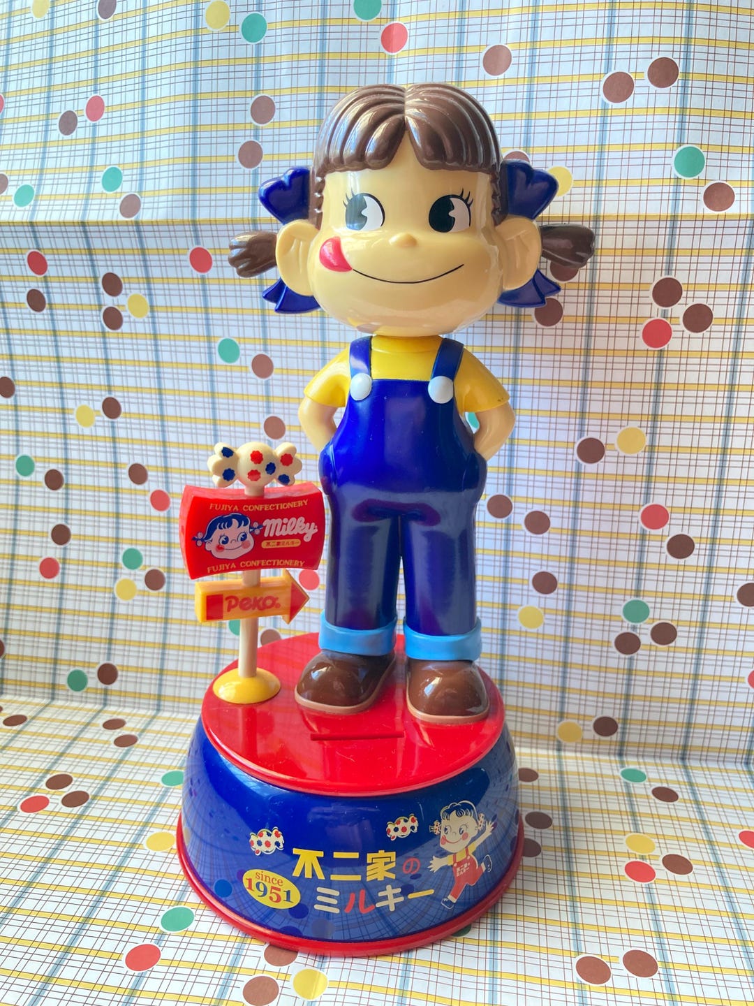 Kawaii Milky Peko Chan Bobble Head Doll 10” Coin Bank Figure Toy Room ...
