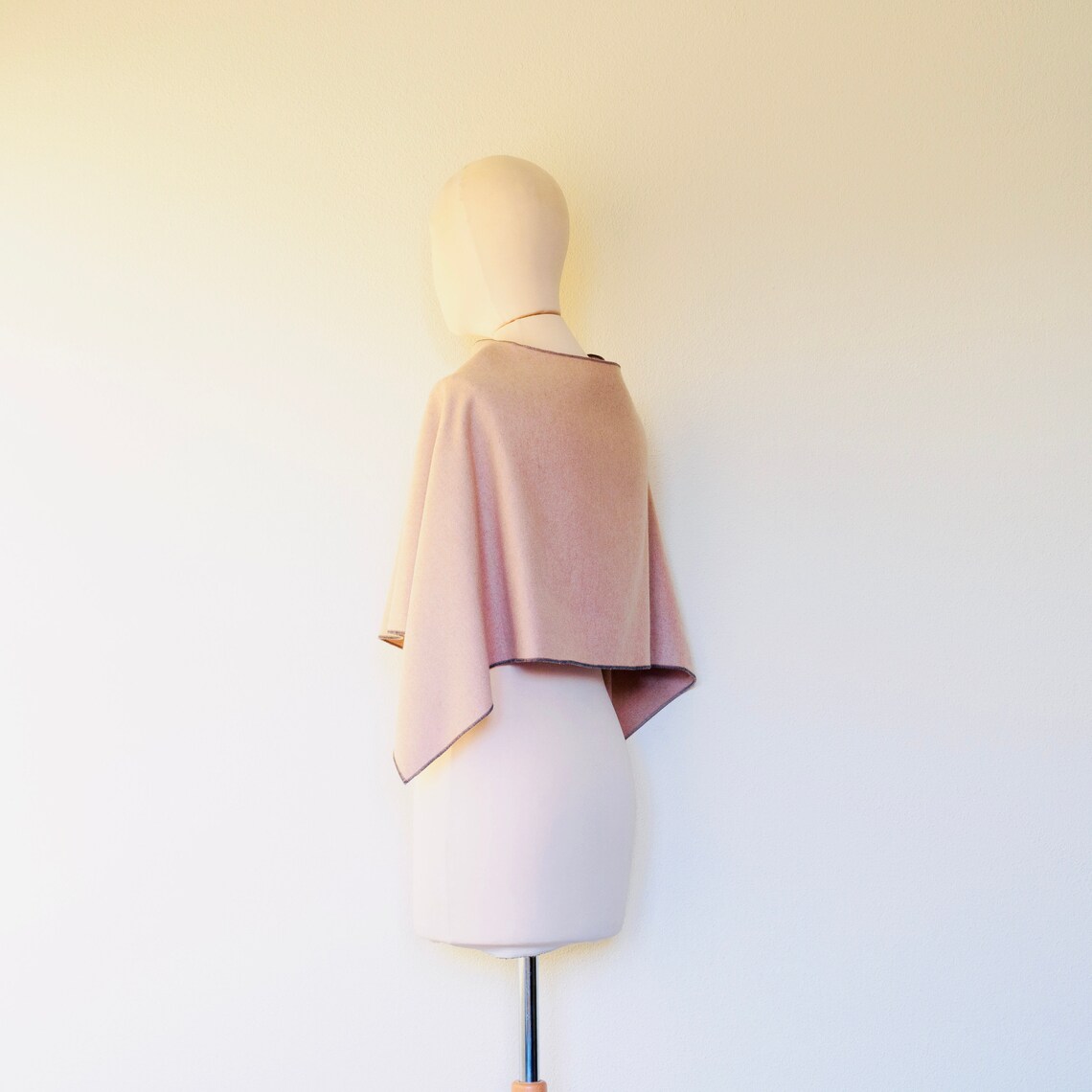 Beige Wool Cape Wool Poncho White Wool Coat Shoulder Cape - Etsy
