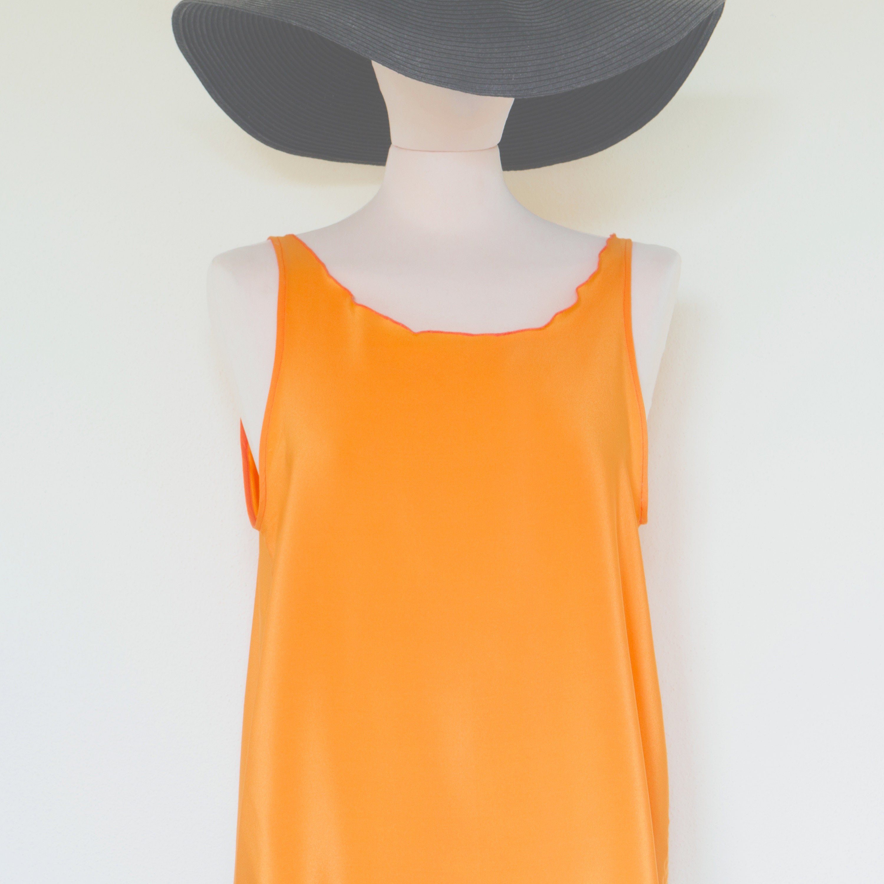 Orange Silk Top, Silk Blouse, Backless Top, Silk Shirt, One of a Kind ...