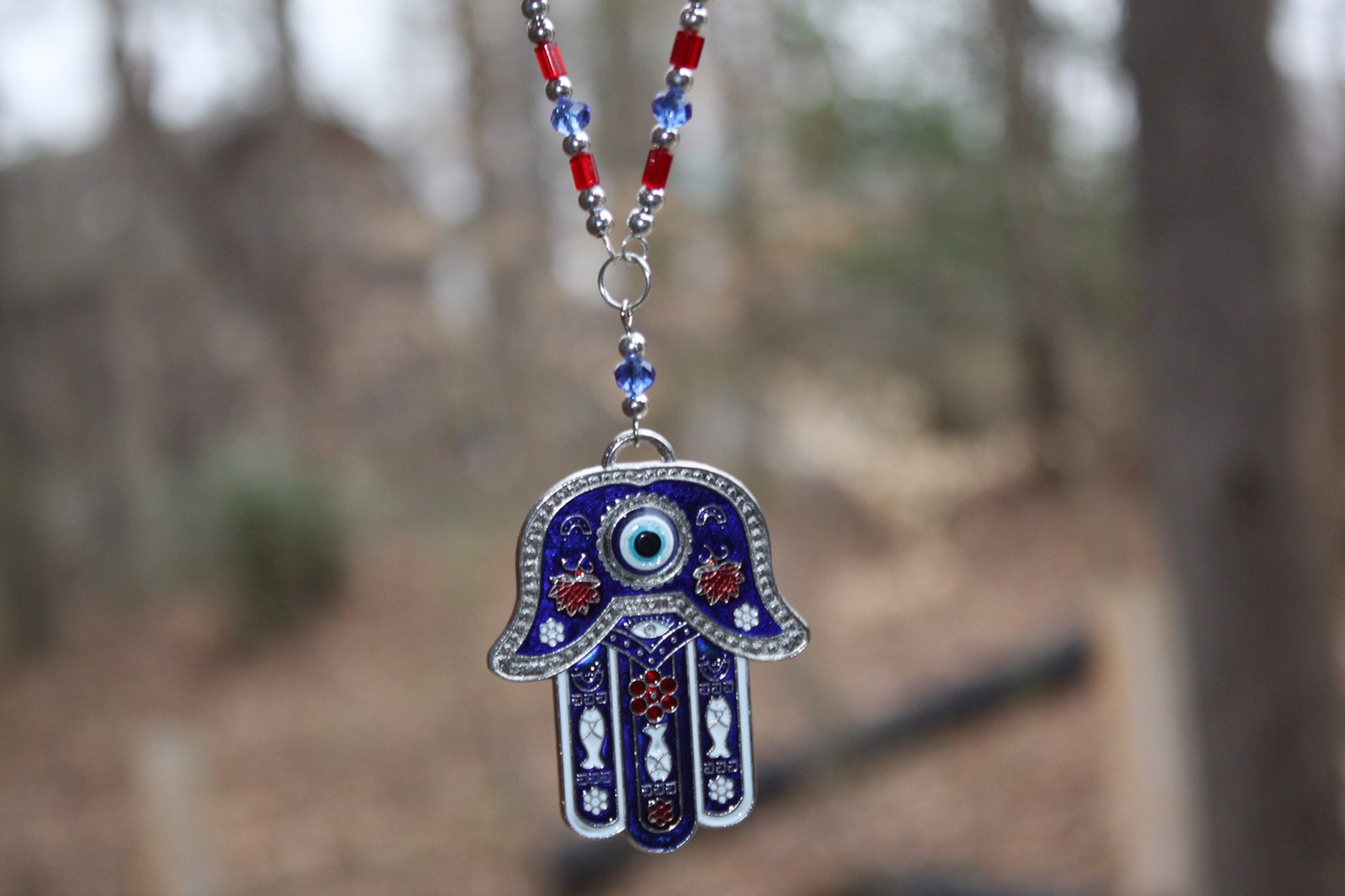 Hamsa Rear View Mirror Charm Hamsa Hand Spiritual Hand Yoga | Etsy