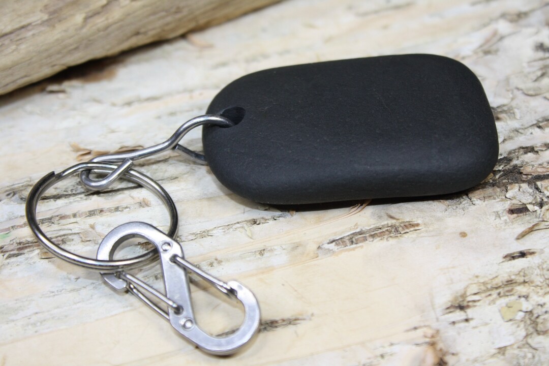 Lake Superior Stone Key Ring, Pebble Key Ring, Natural Stone, Rock Art ...