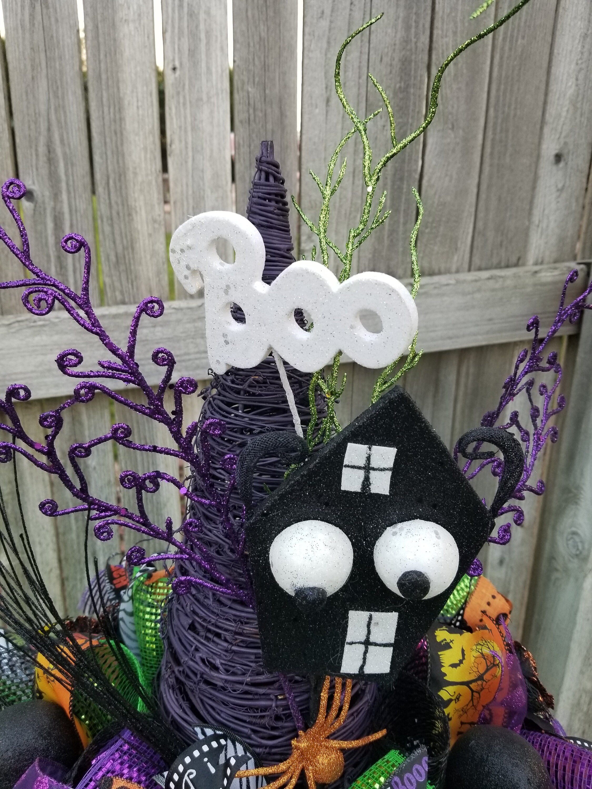 Halloween Haunted House Centerpiece, Floral Arrangement, Fall Decor ...