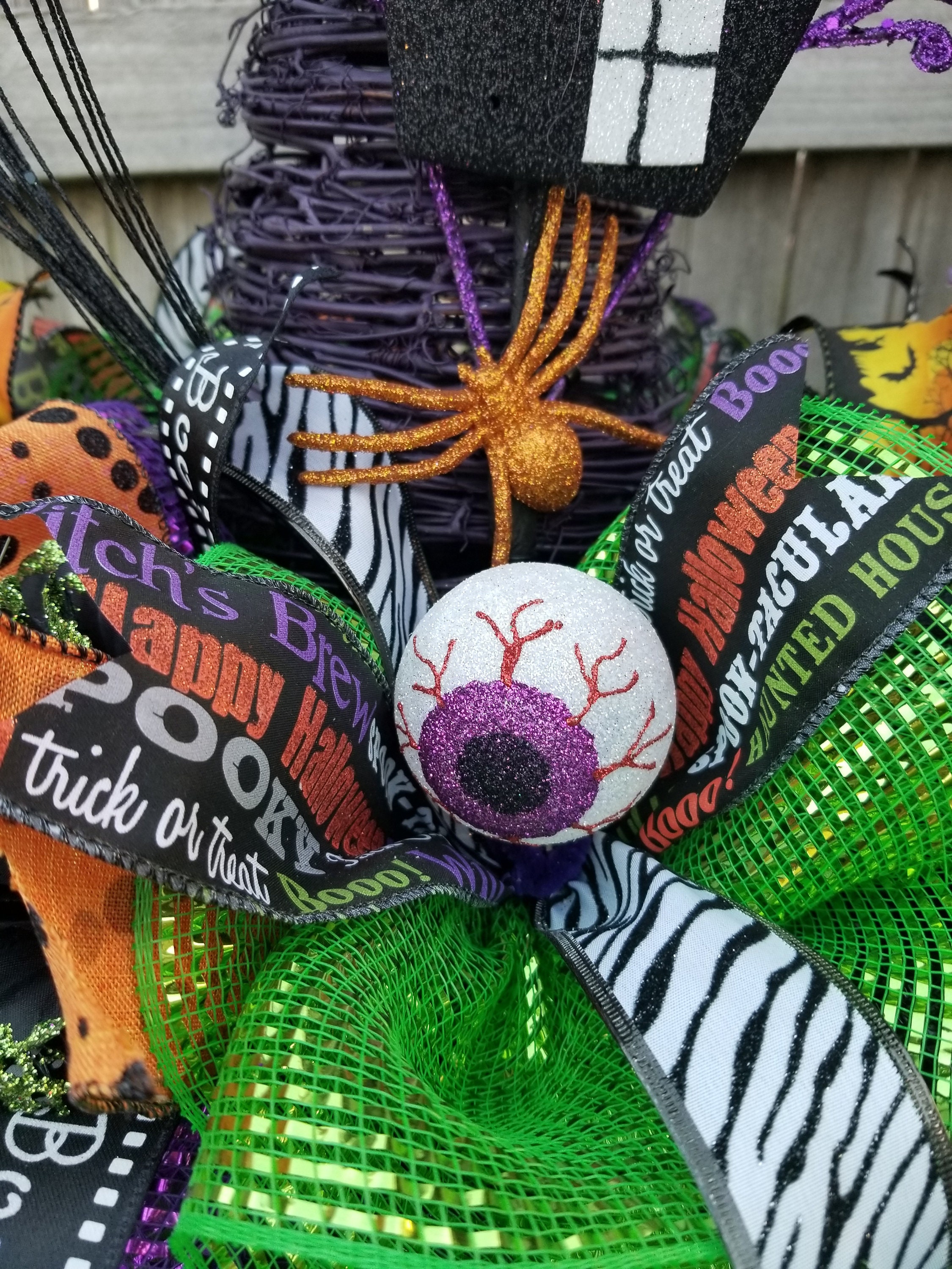 Halloween Haunted House Centerpiece, Floral Arrangement, Fall Decor ...