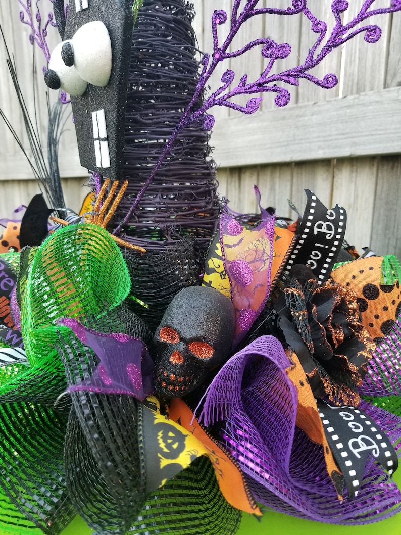 Halloween Haunted House Centerpiece, Floral Arrangement, Fall Decor ...