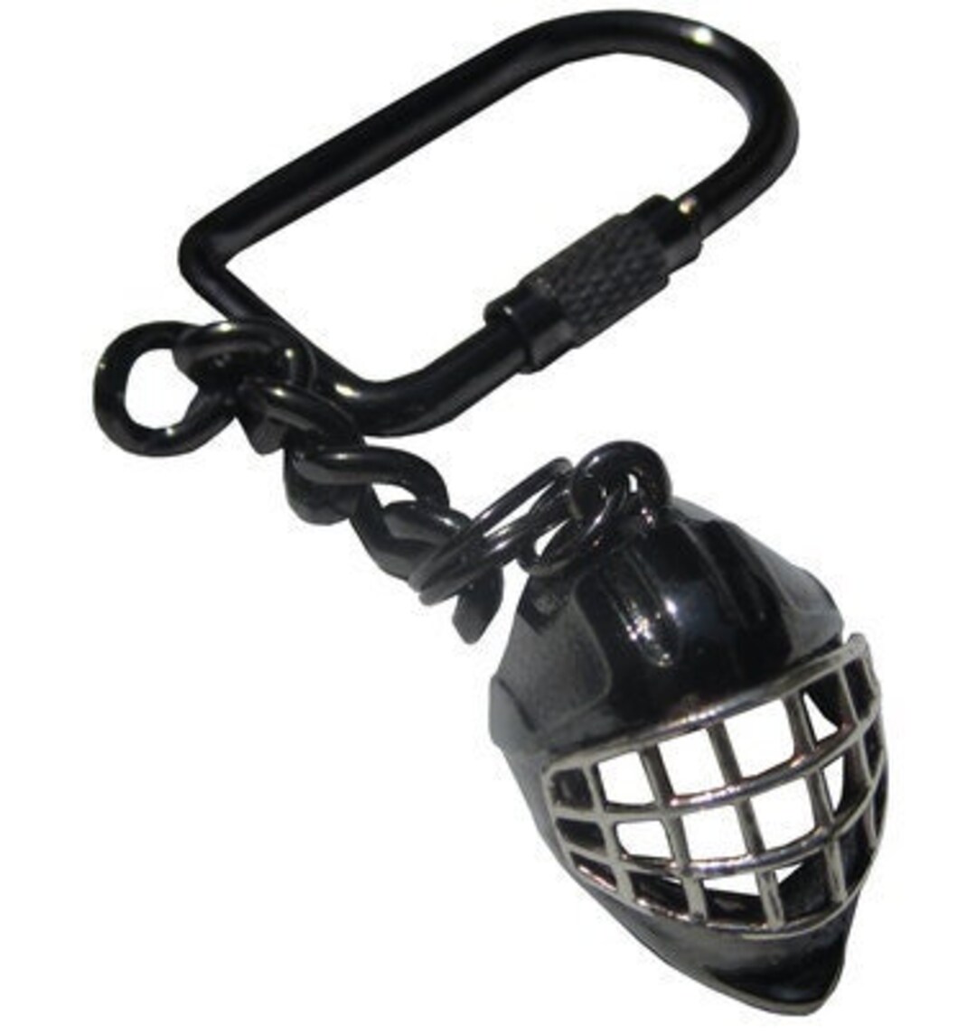 Hockey Goalie Helmet Keychain - Etsy