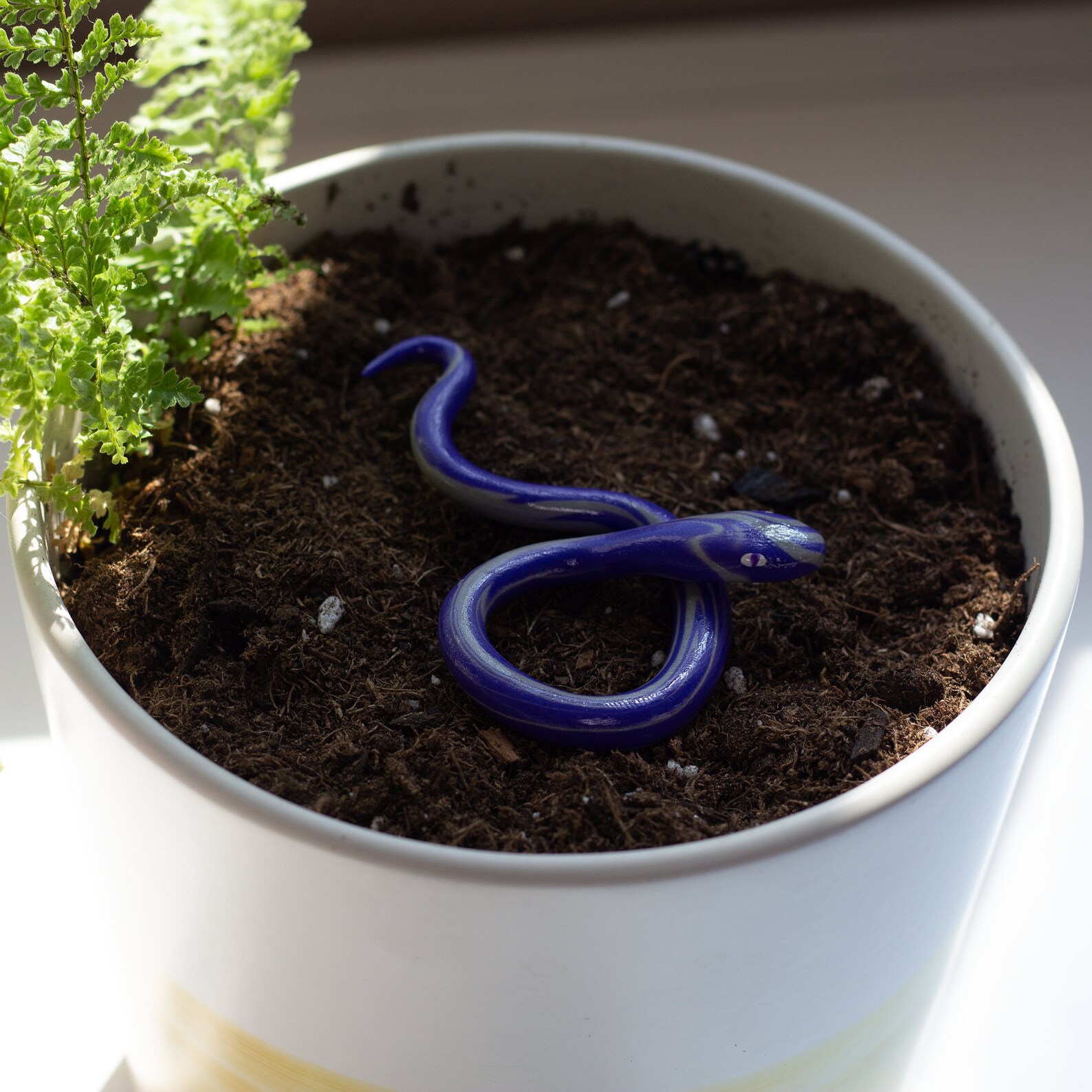 Purple & Silver Snake, Plant Buddy, House Plant Decoration, Cute ...