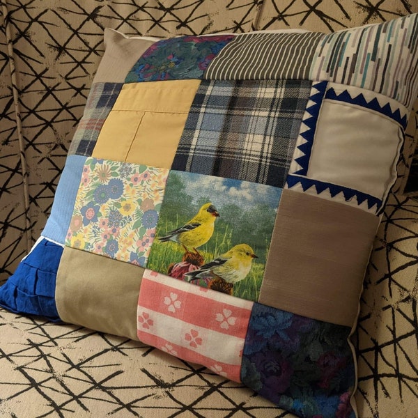 Patchwork Pillow - Etsy