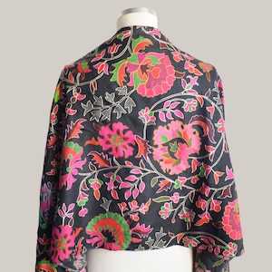 Fine Wool Kalamkari Shawl With Hand-made Embroidery, Unique and Elegant ...