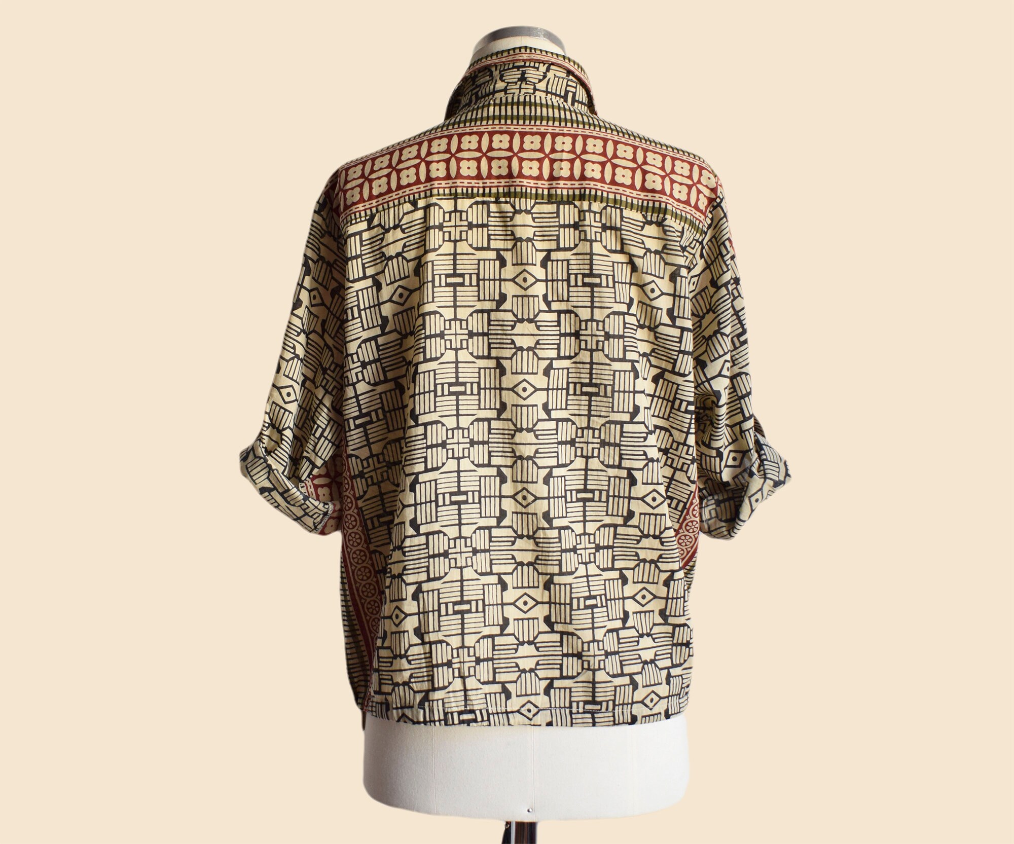 Hand Block Printed Indian Cotton Top, Women's Ethnic Blouse - Etsy