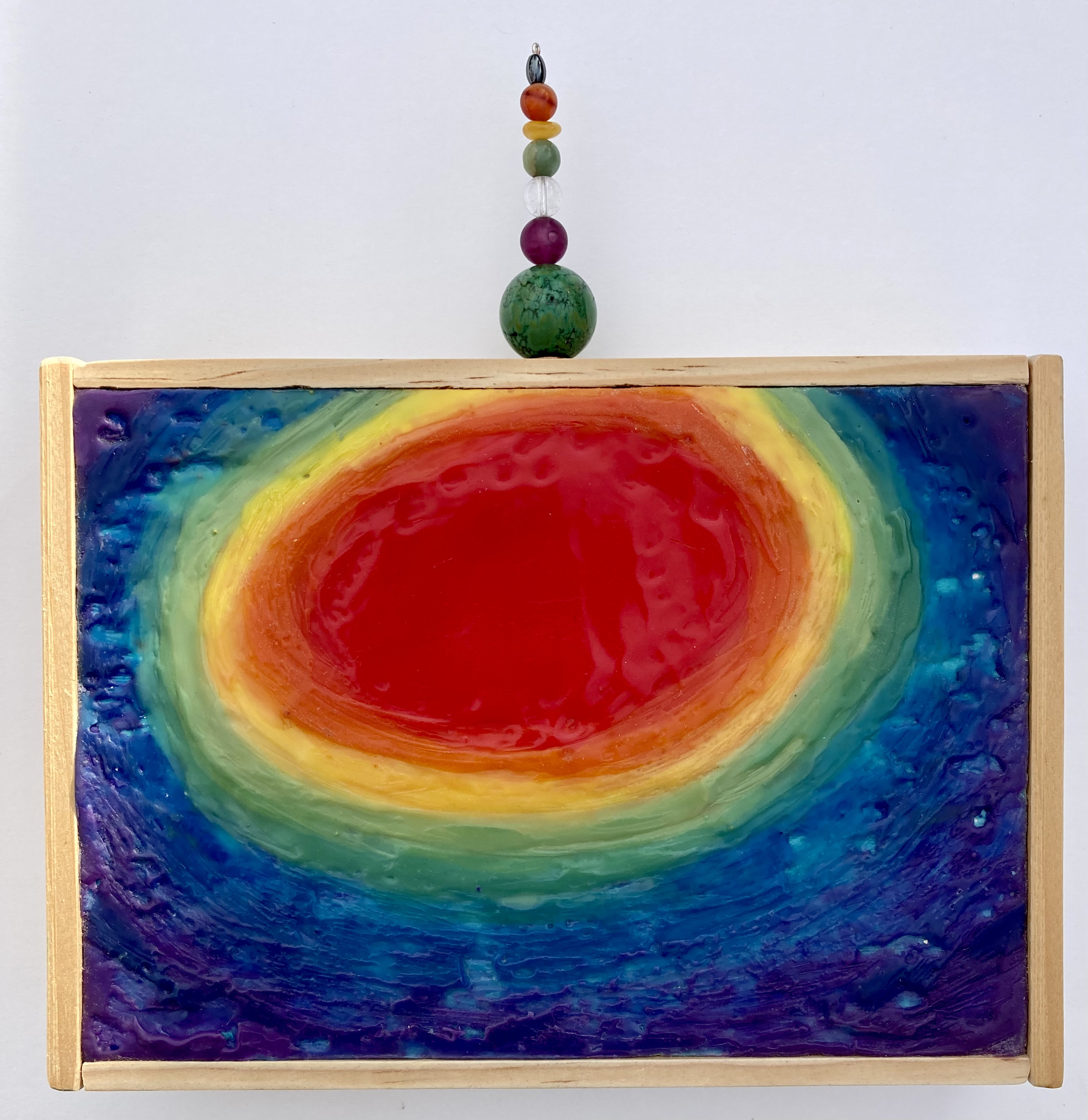 Levity in Unity Encaustic Painting on Wood Board With Gem-art Cairn - Etsy