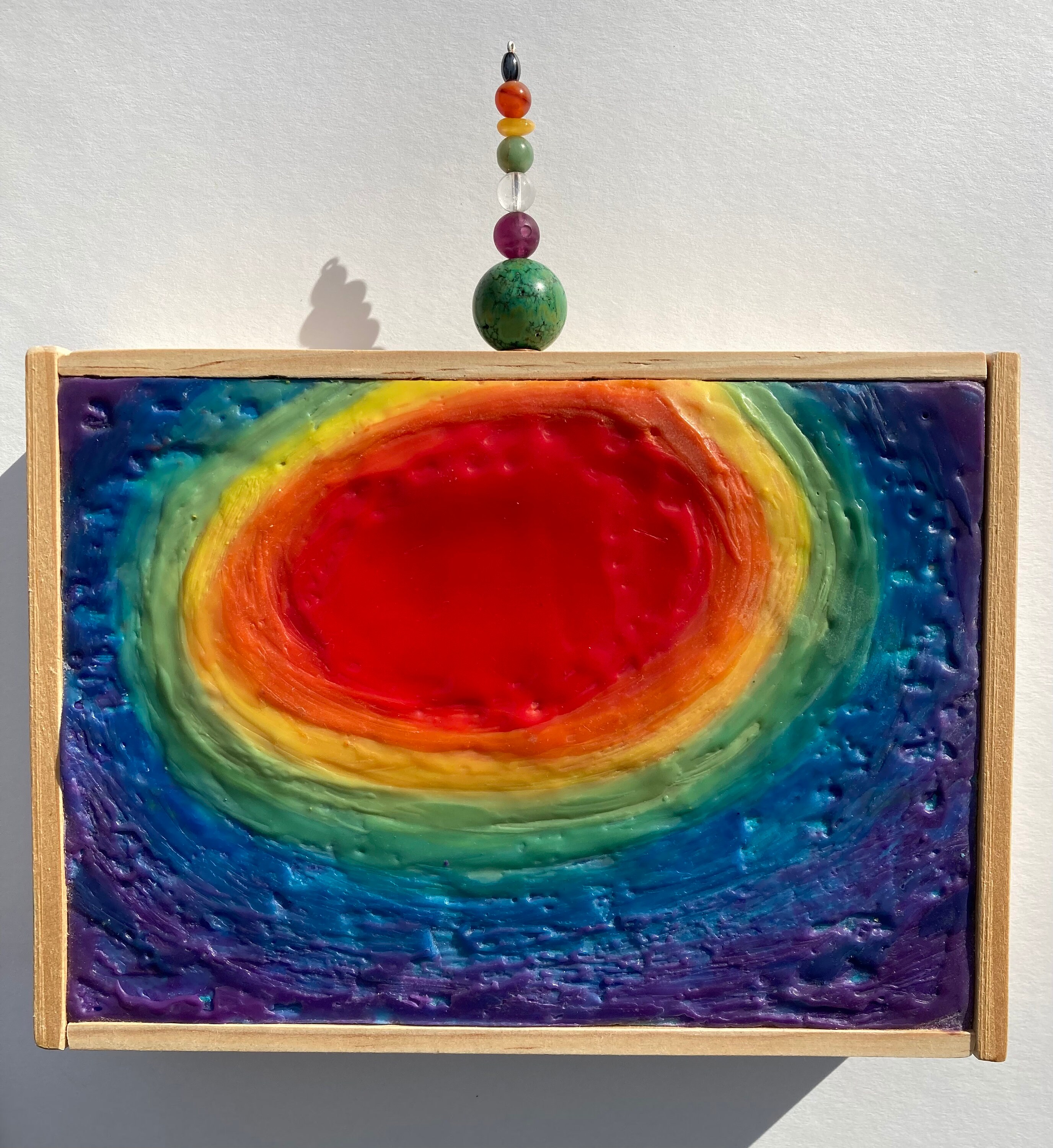 Levity in Unity Encaustic Painting on Wood Board With Gem-art Cairn - Etsy