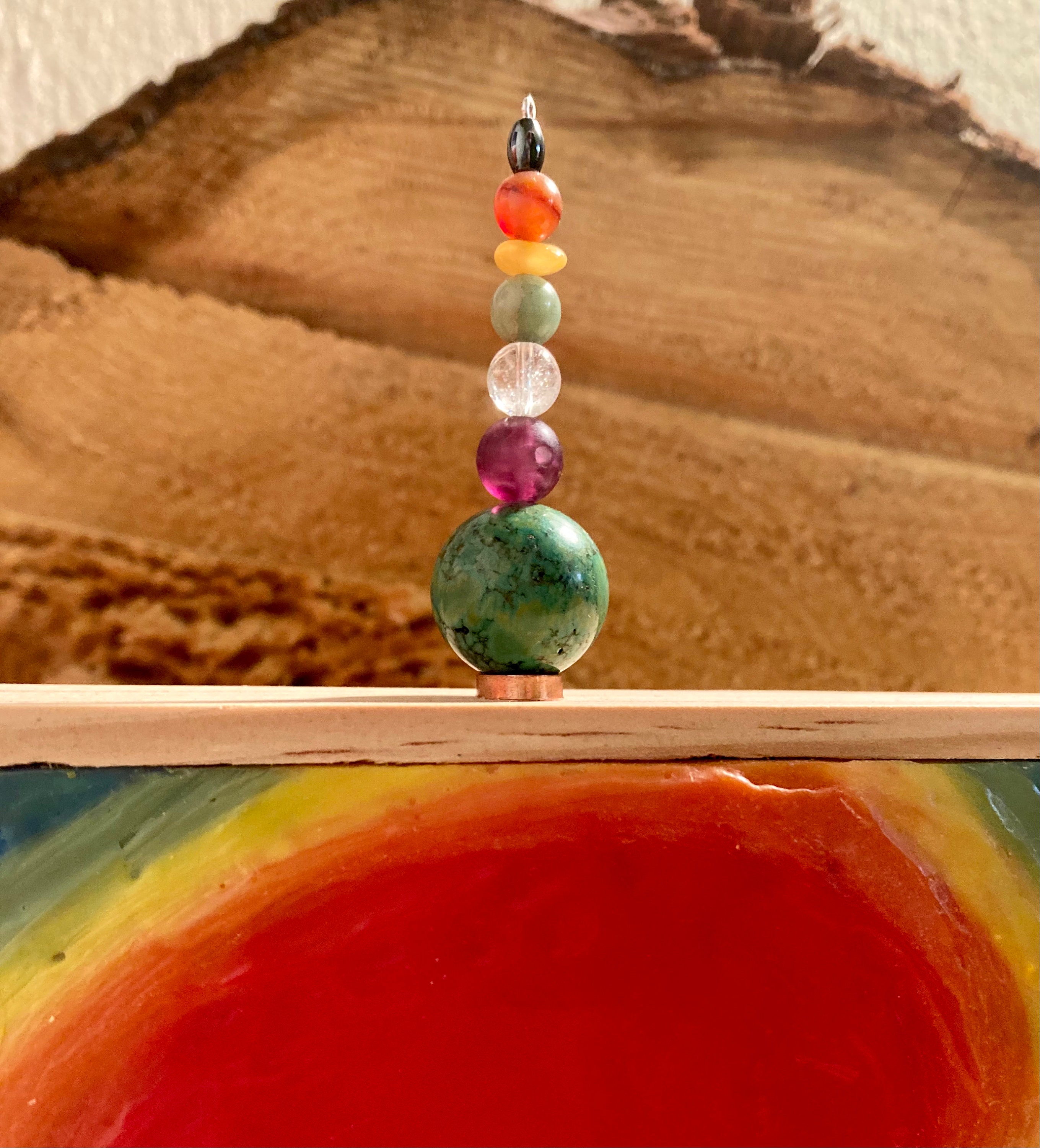 Levity in Unity Encaustic Painting on Wood Board With Gem-art Cairn - Etsy