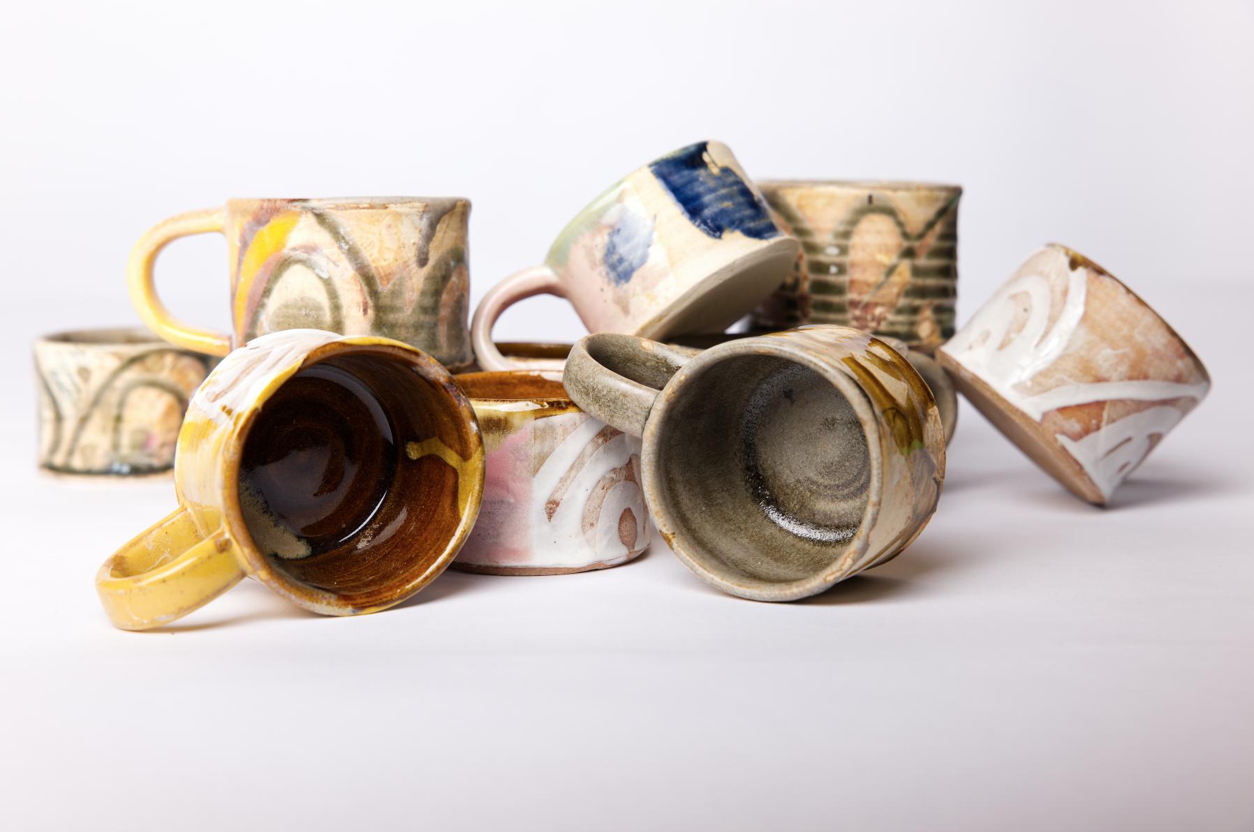 Pair of Stoneware Espresso Cups - Etsy