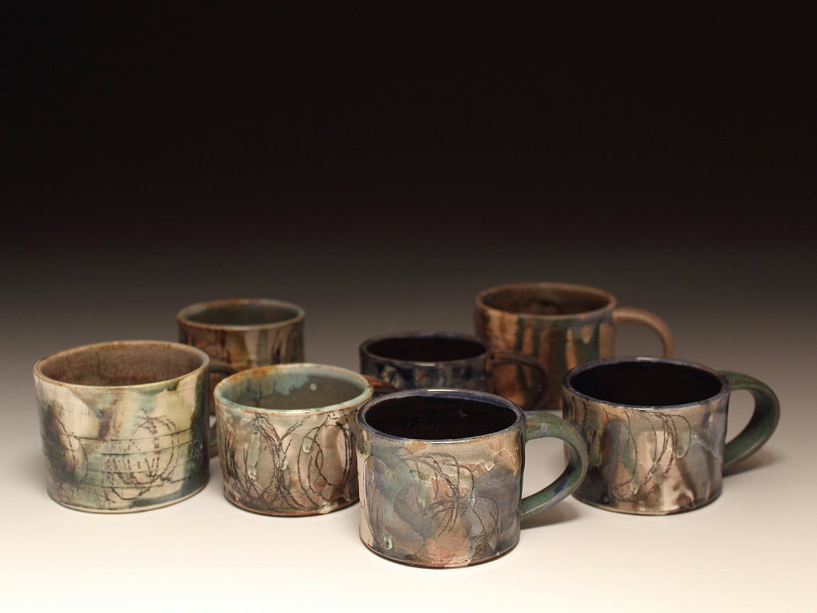 Pair of Stoneware Espresso Cups - Etsy