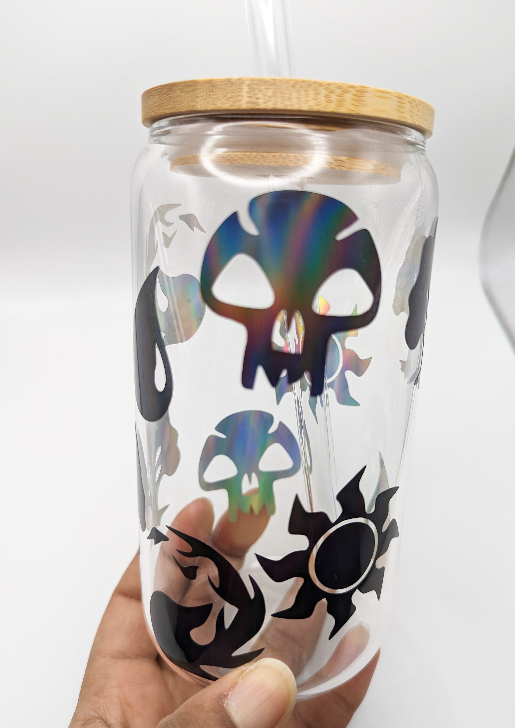 MTG Glass Magic the Gathering Glass Cup MTG Gift Iced Coffee Glass Cup ...