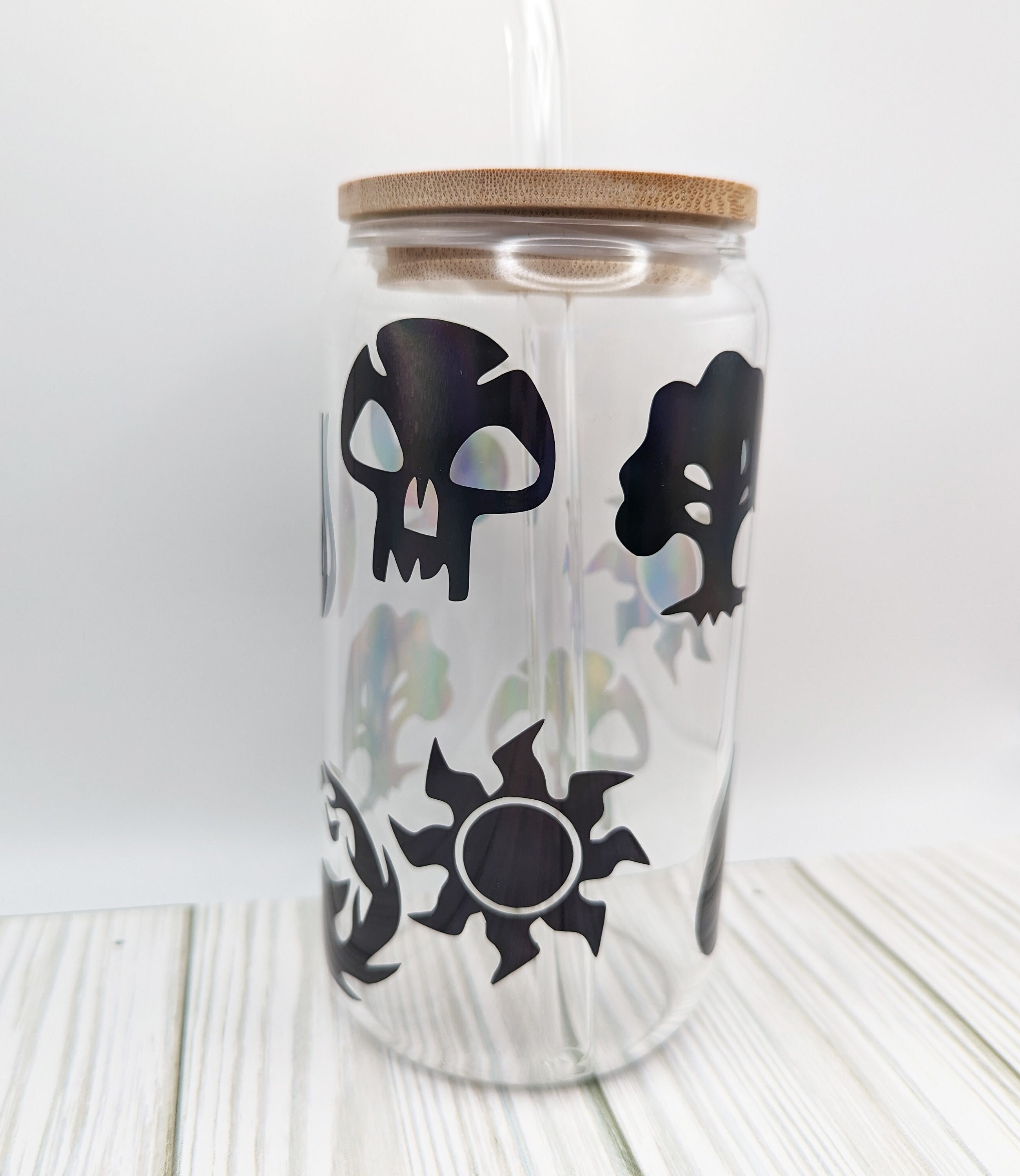 MTG Glass Magic the Gathering Glass Cup MTG Gift Iced Coffee Glass Cup ...