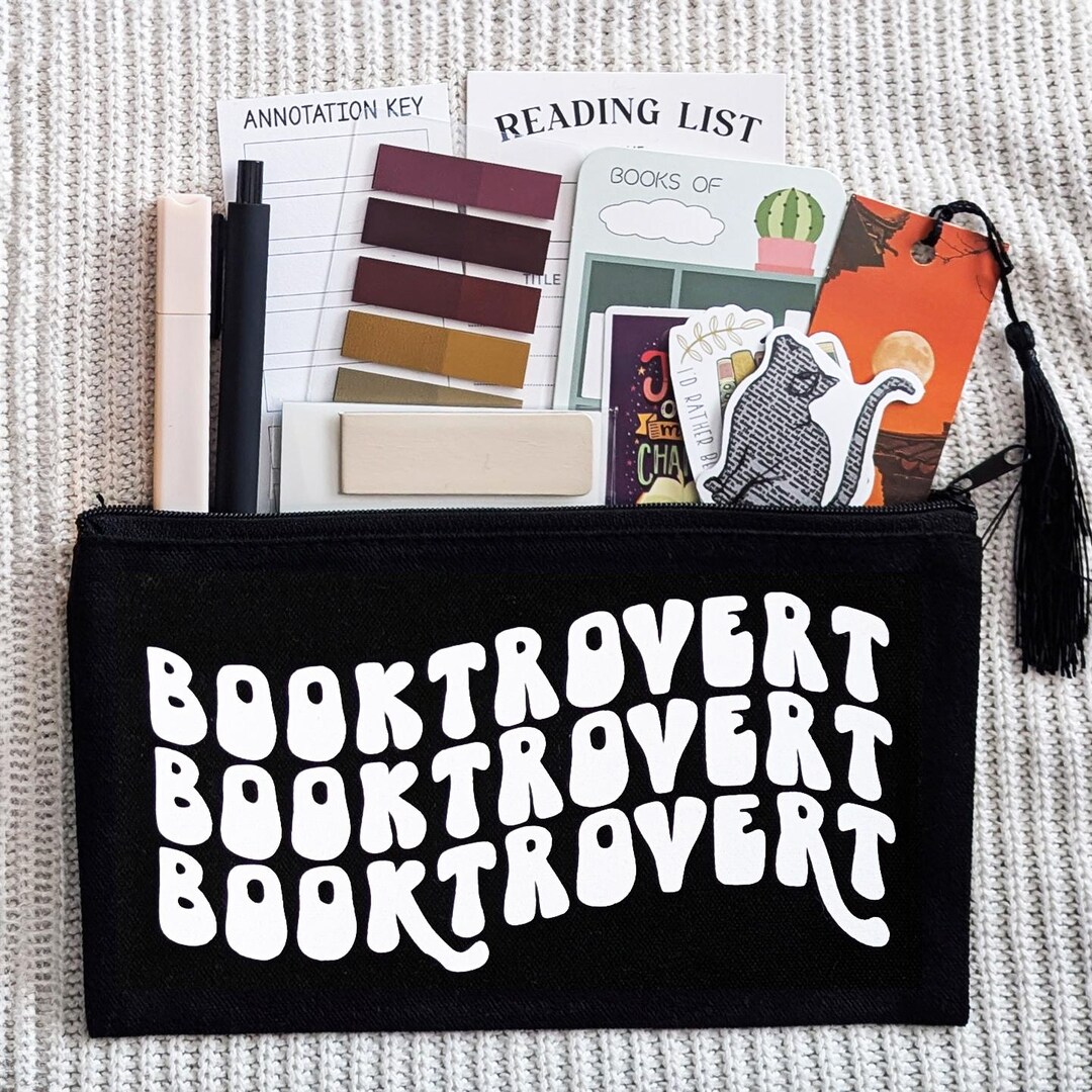 Book Annotation Kit for Book Lovers Funny Booktrovert Bag Annotation ...