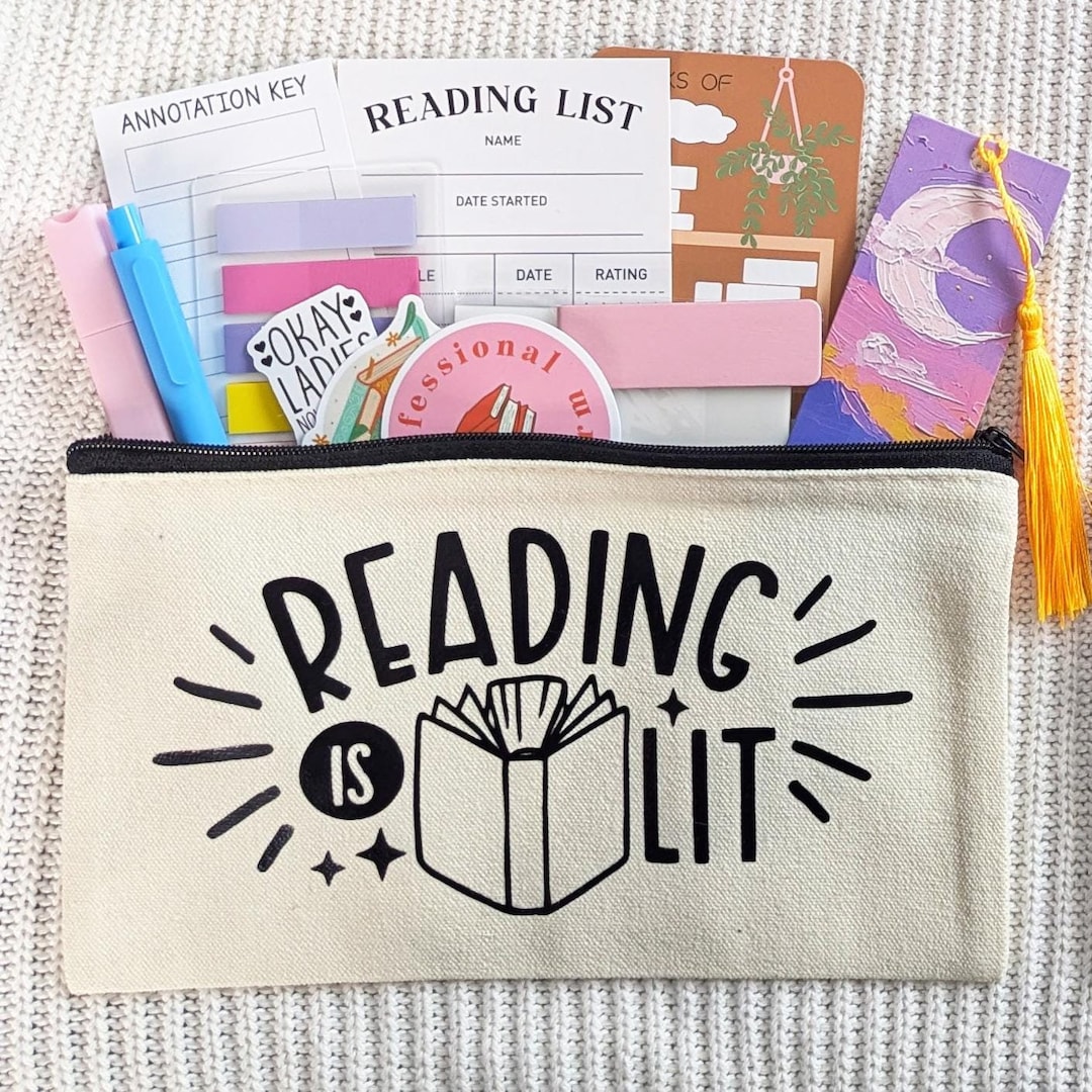 Book Annotation Kit for Book Lovers Funny Reading is Lit Bag Annotation ...