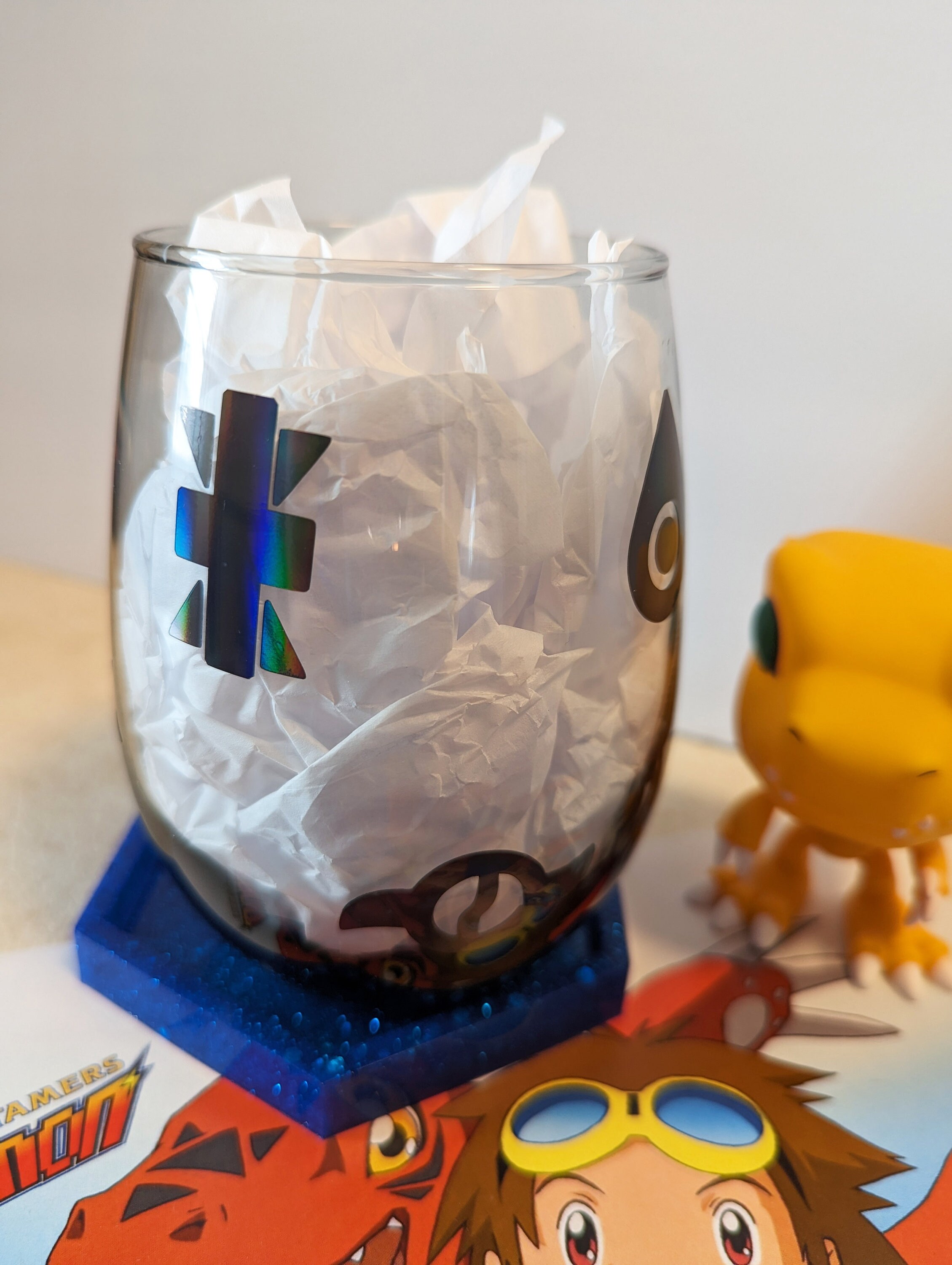 Digimon Wine Glasses, Anime Wine Glass, Anime Wine Glass Gift, Digimon ...