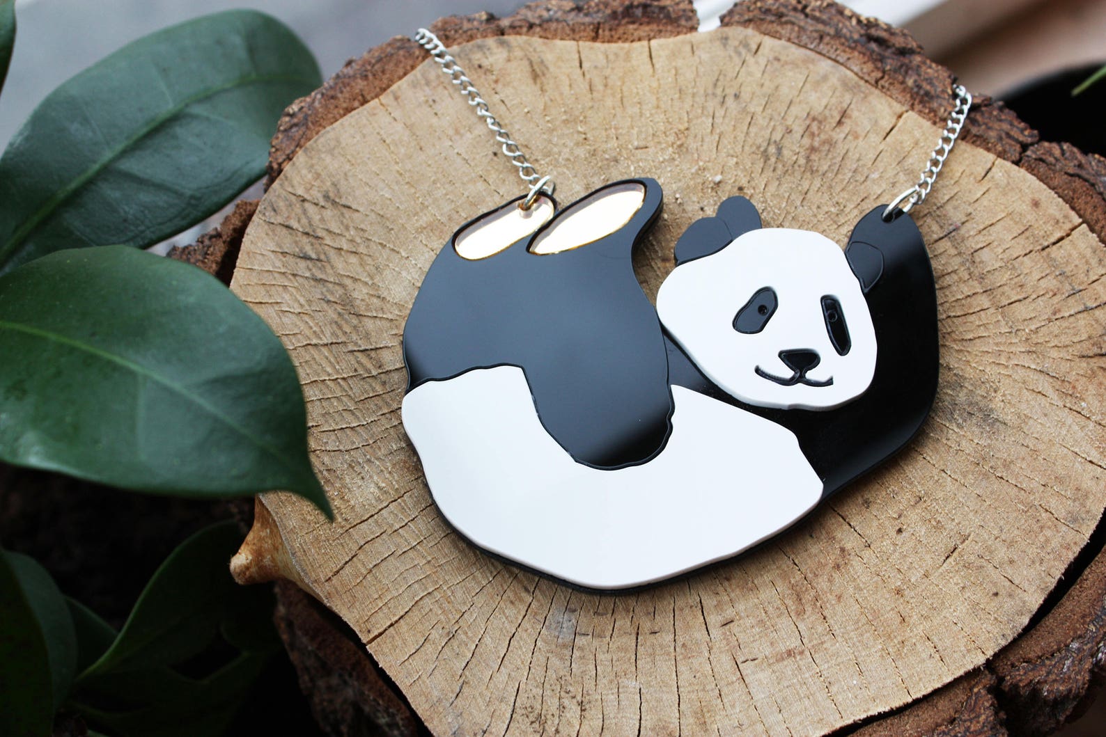 Panda Necklace Laser Cut WWF Charity Statement Necklace | Etsy UK