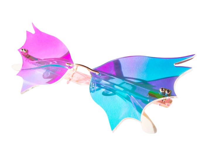 Iridescent Bat Wing Glasses - Etsy
