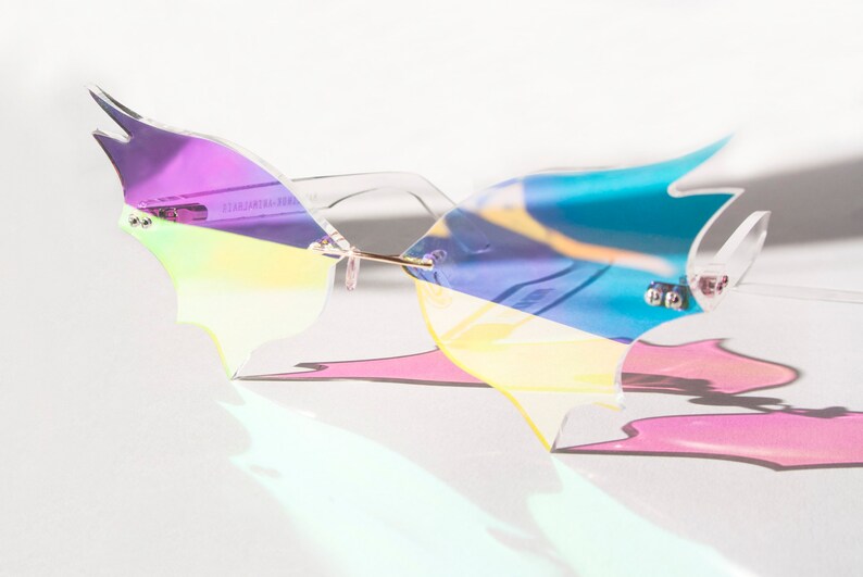 Black Bat Wing Glasses - Etsy