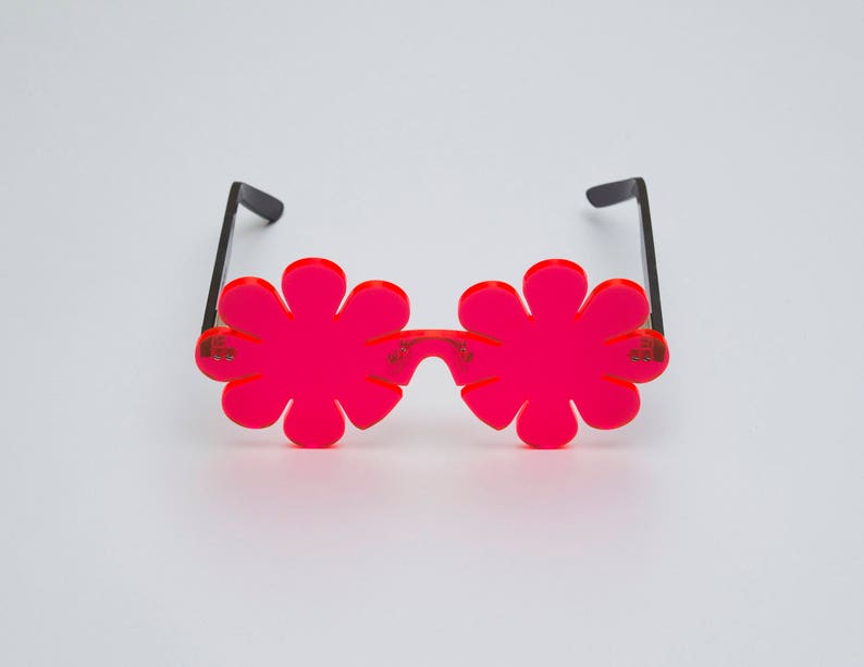 Pink Flower Glasses Flower Power Daisy Eyewear Shades - Etsy