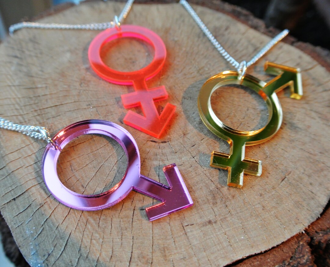 Gender Symbol Necklace - LGBTQ- Equality - Pride - Statement LGBT ...