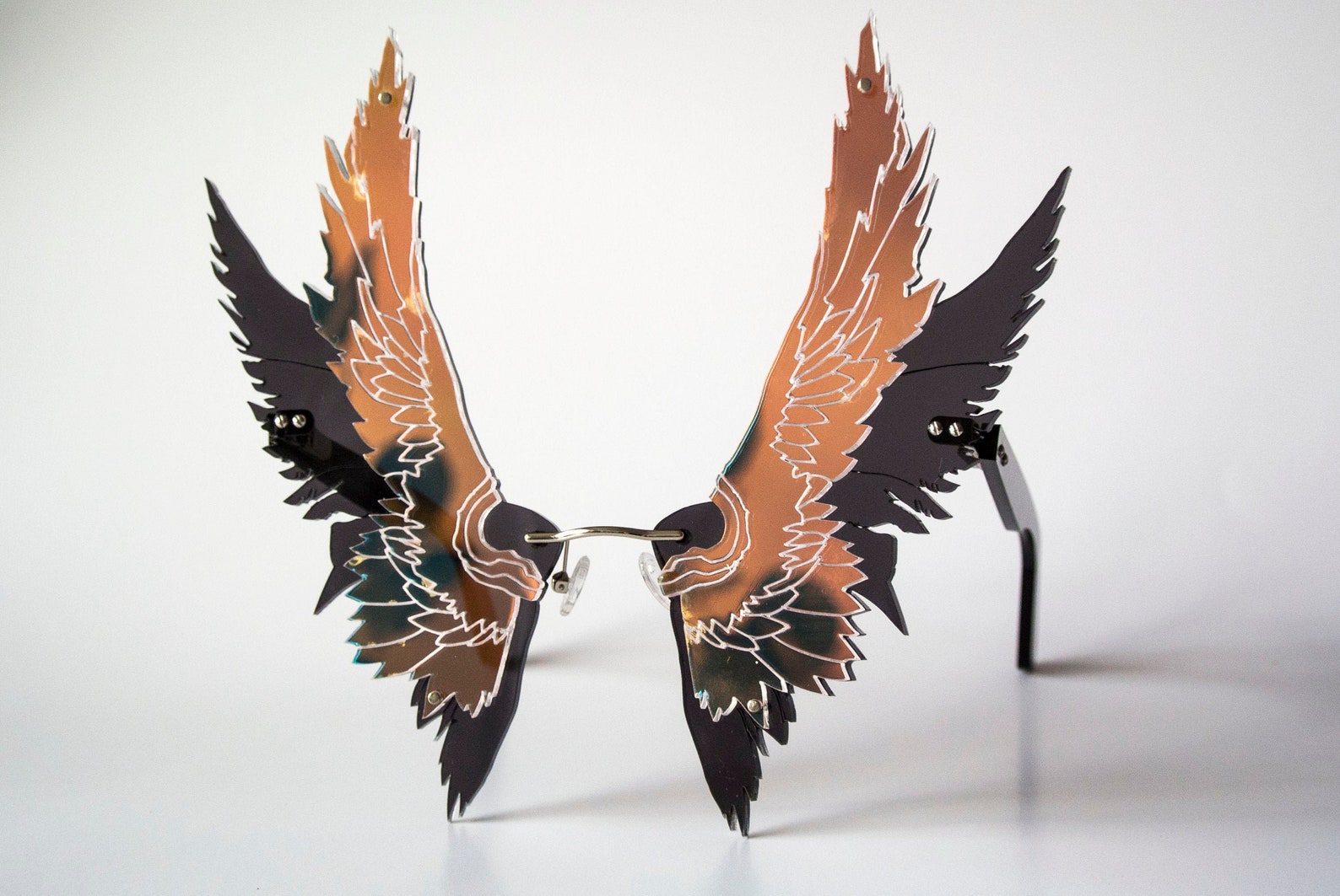 Iridescent Angel Wing Glasses - Etsy