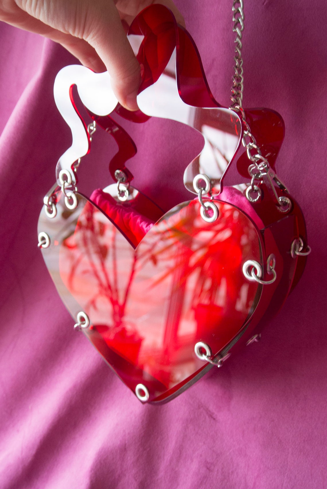 3D Heart Bag - Etsy