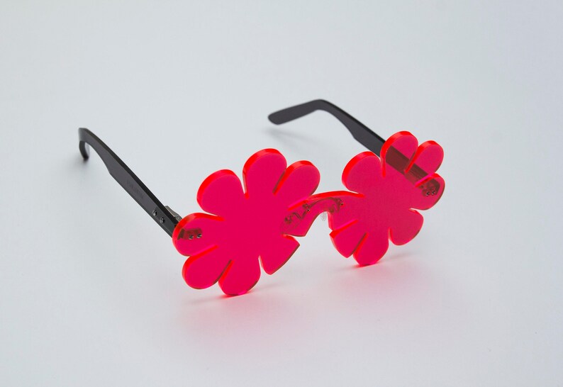 Pink Flower Glasses Flower Power Daisy Eyewear Shades | Etsy