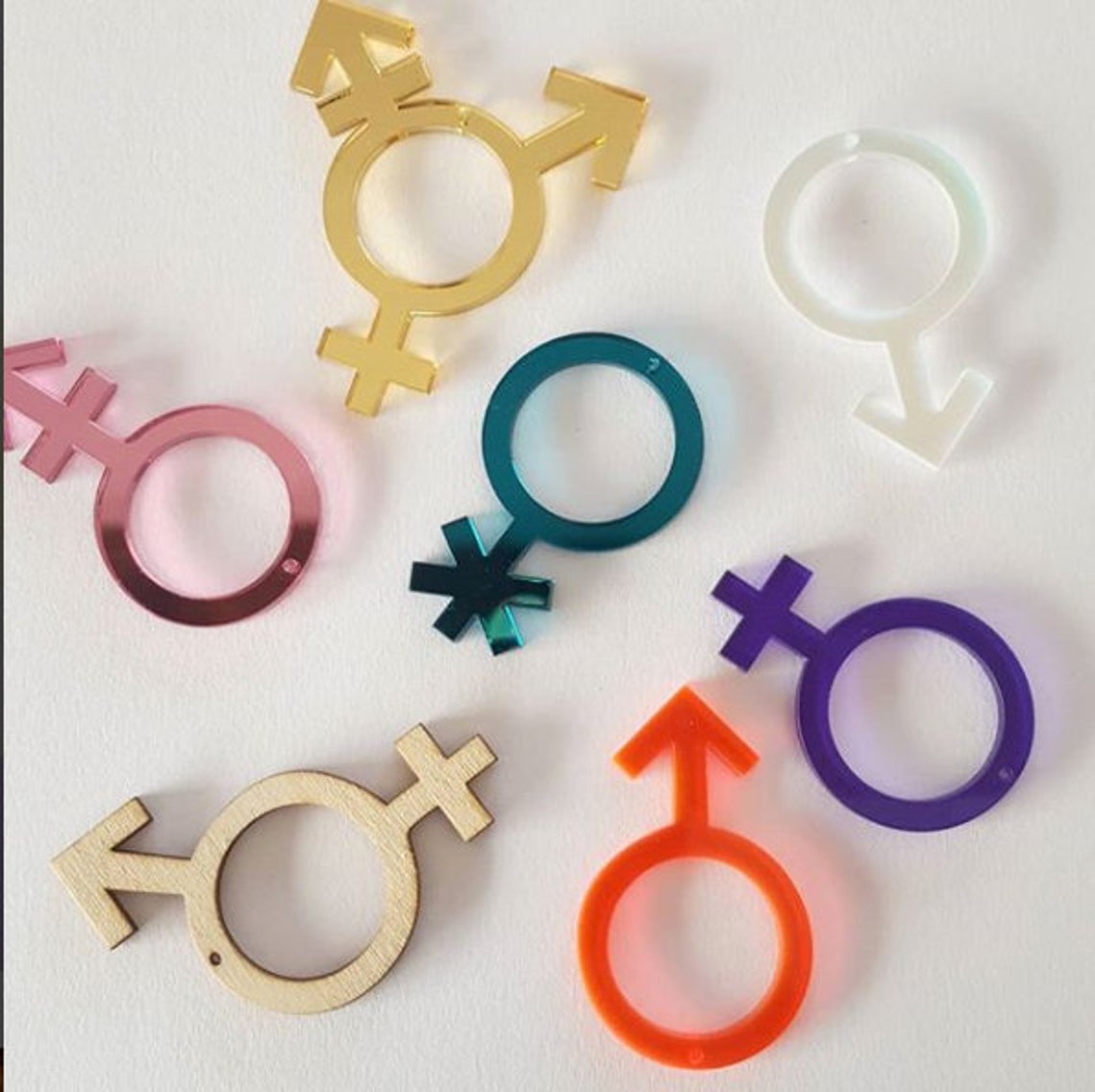 Gender Symbol Necklace - LGBTQ- Equality - Pride - Statement LGBT ...