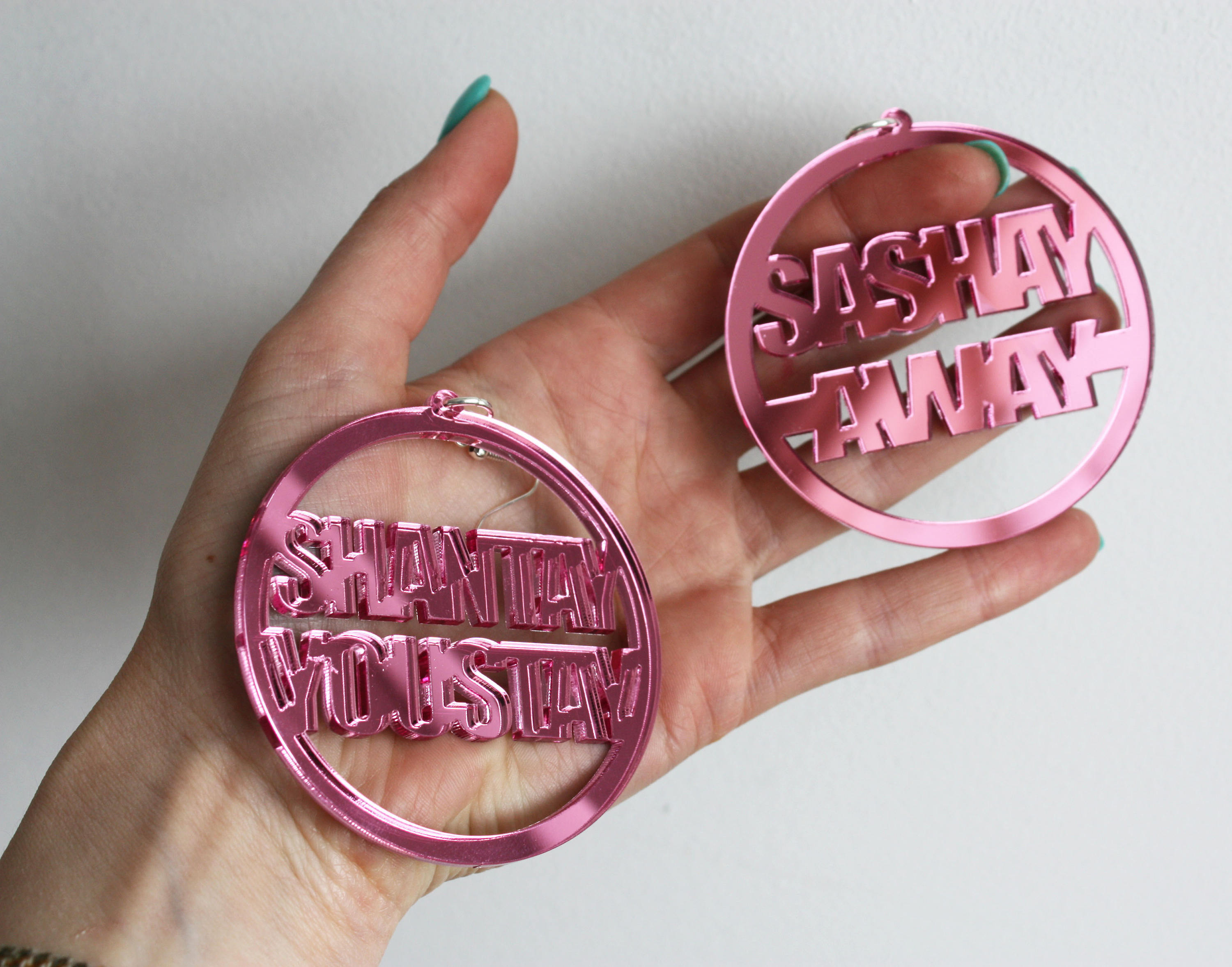 Pink Rupaul Shantay You Stay Sashay Away Earrings | Etsy