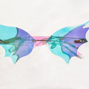 Black Bat Wing Glasses - Etsy