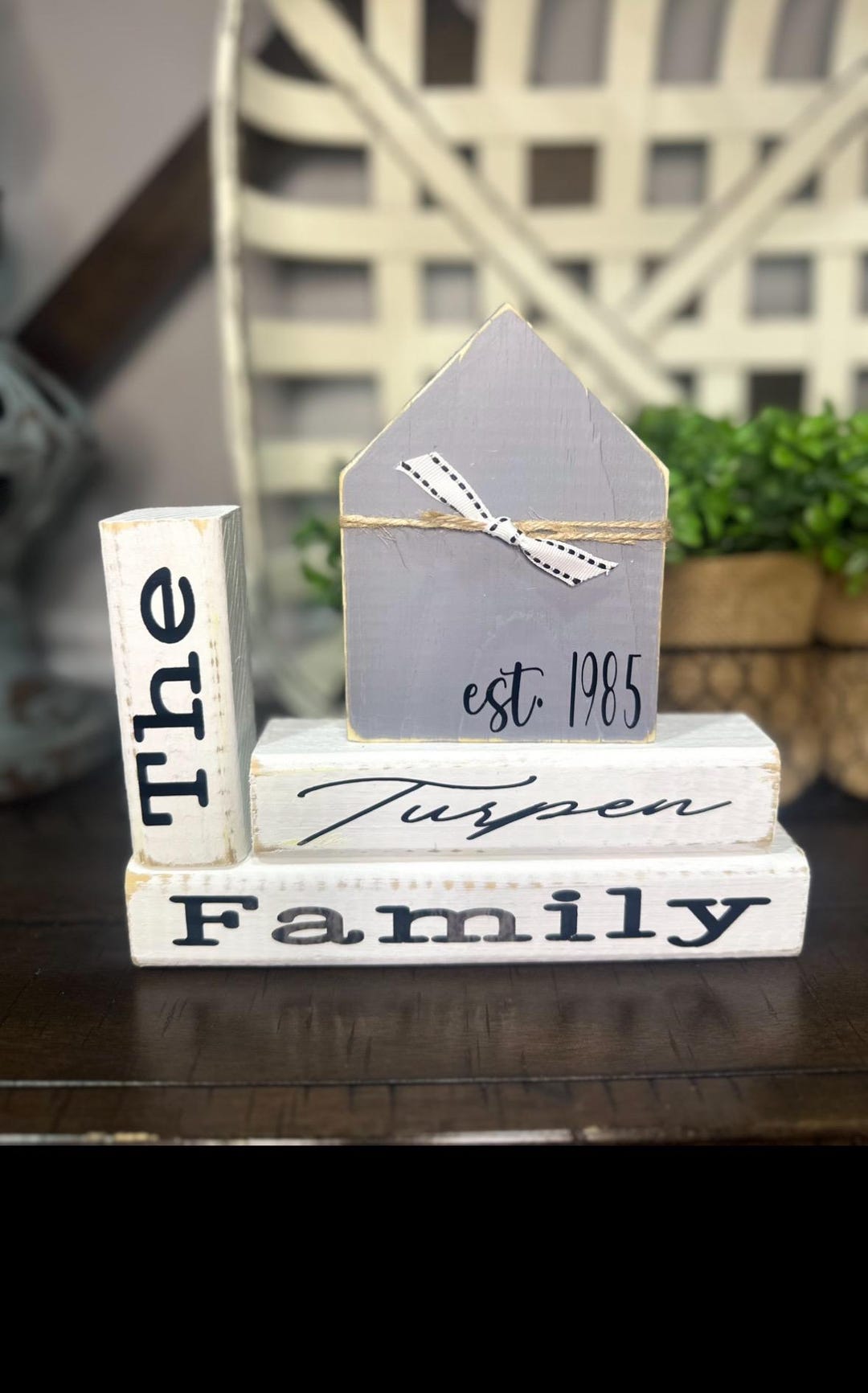 Personalized Family Name Block Set: Tiered Tray Decor - Etsy