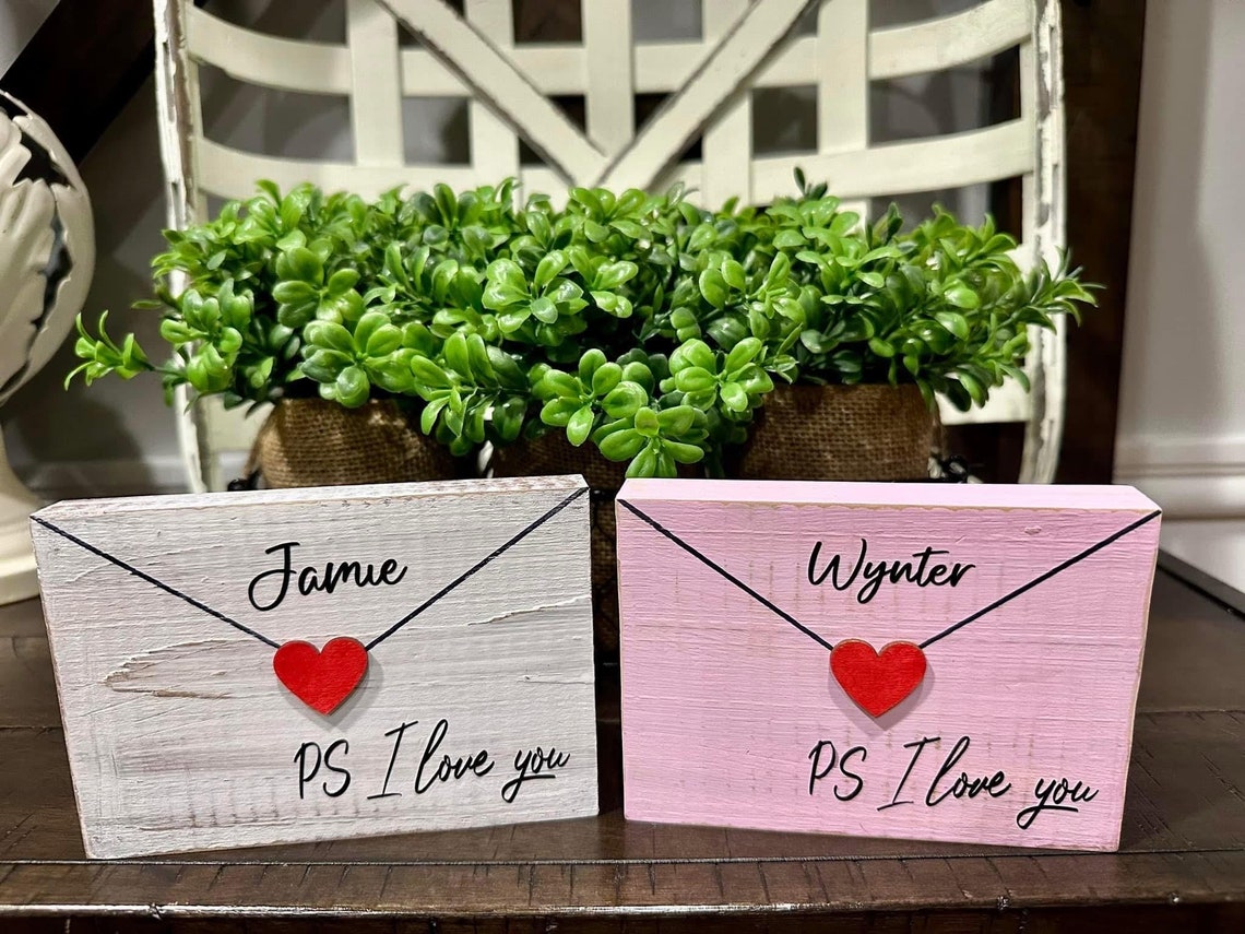 Personalized Love Letter Mini Love Note, Custom Wooden Valentine Decor ...