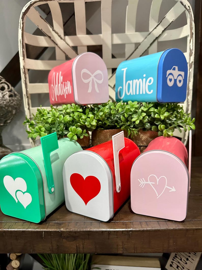 Personalized Sports Valentine's Day Mailbox | Mini Mailbox | Football ...