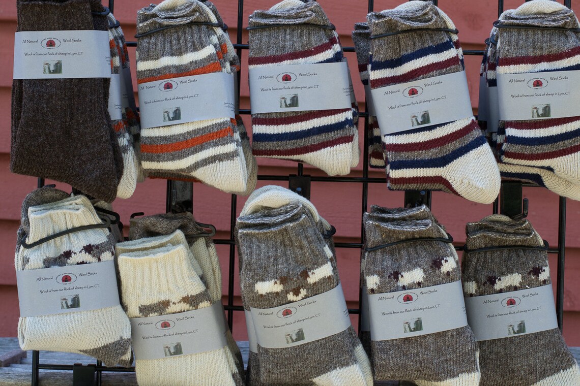 Traditional Farmer's Socks // 100% Natural Wool // Unisex // Size Small ...