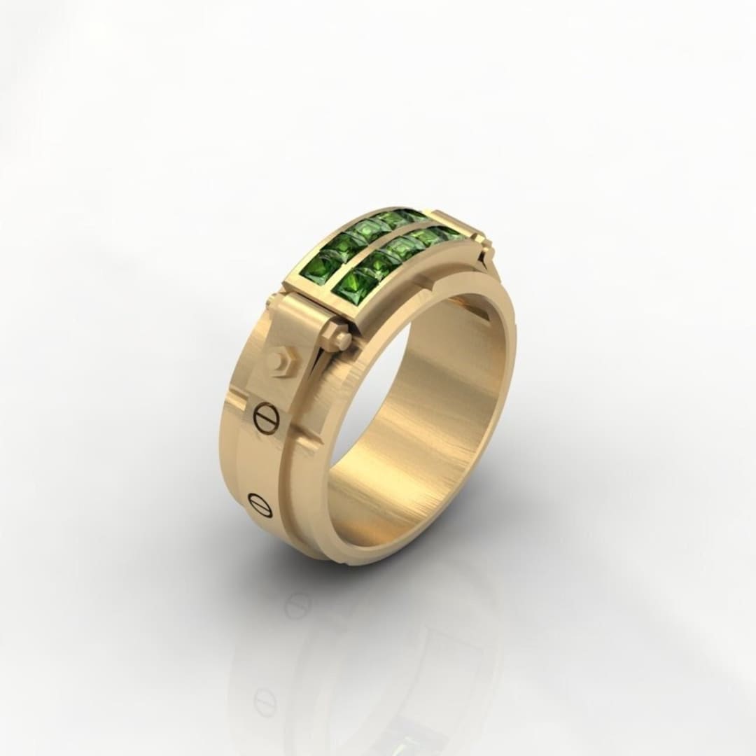 Al Capone 14k Yellow Gold Classic Engagement or Wedding Band With ...