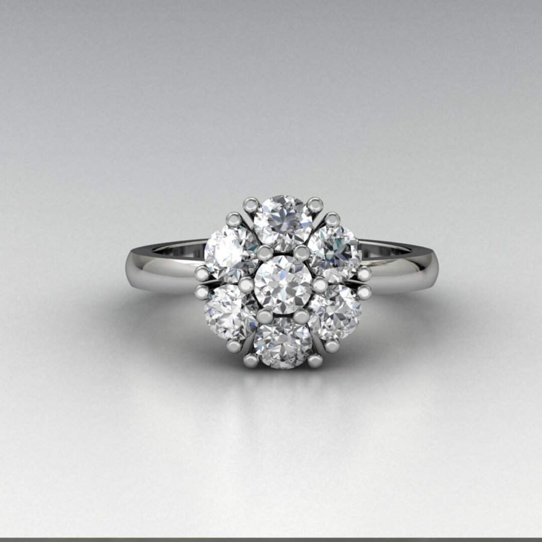 Platinum-950 Classic Engagement or Wedding Ring With Diamond Item RFW ...