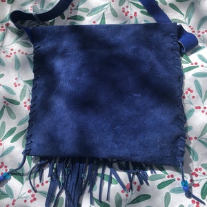 Handmade Blue Suede “mermaid” Purse - Etsy