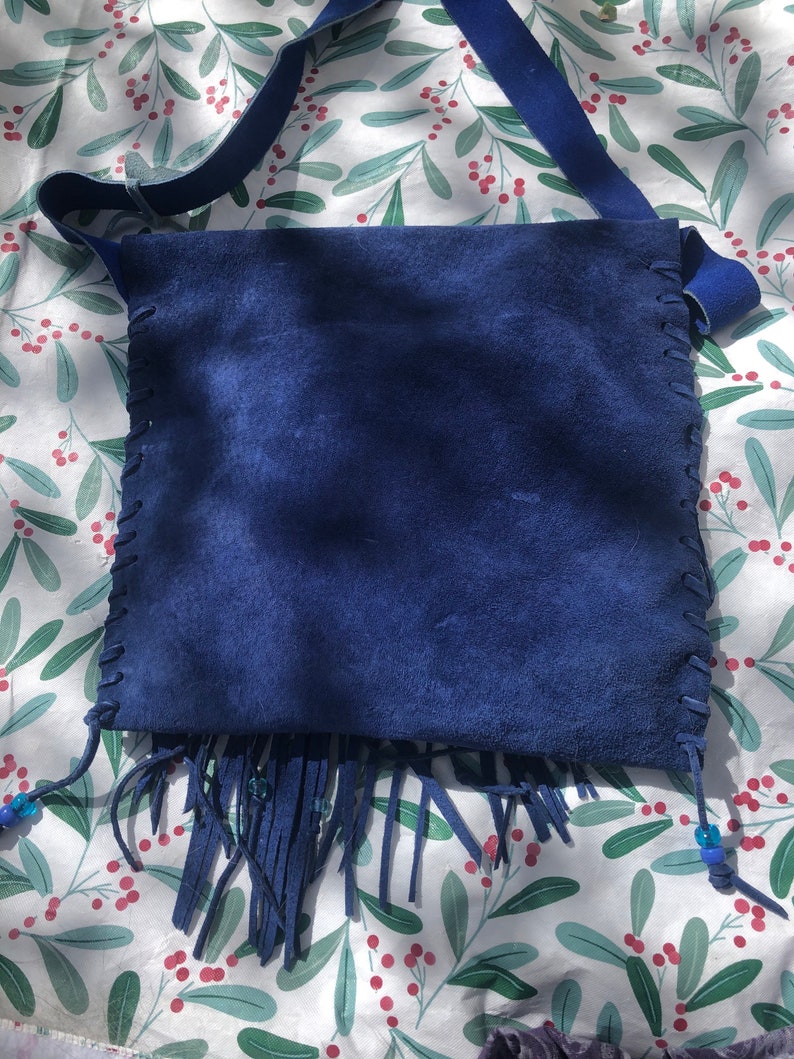 Handmade Blue Suede “mermaid” Purse - Etsy