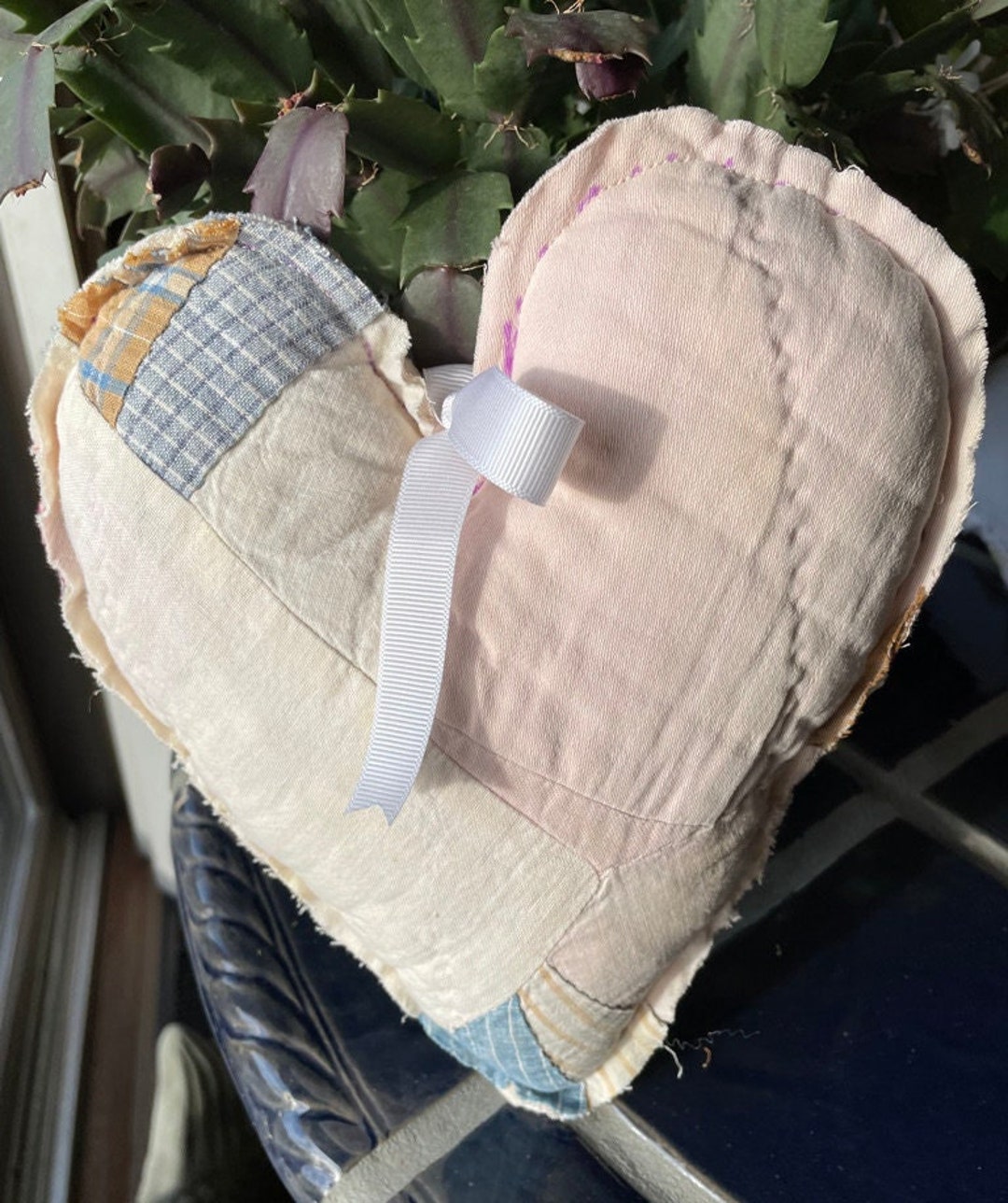 A Vintage Quilted Primitive Style Pillow - Etsy